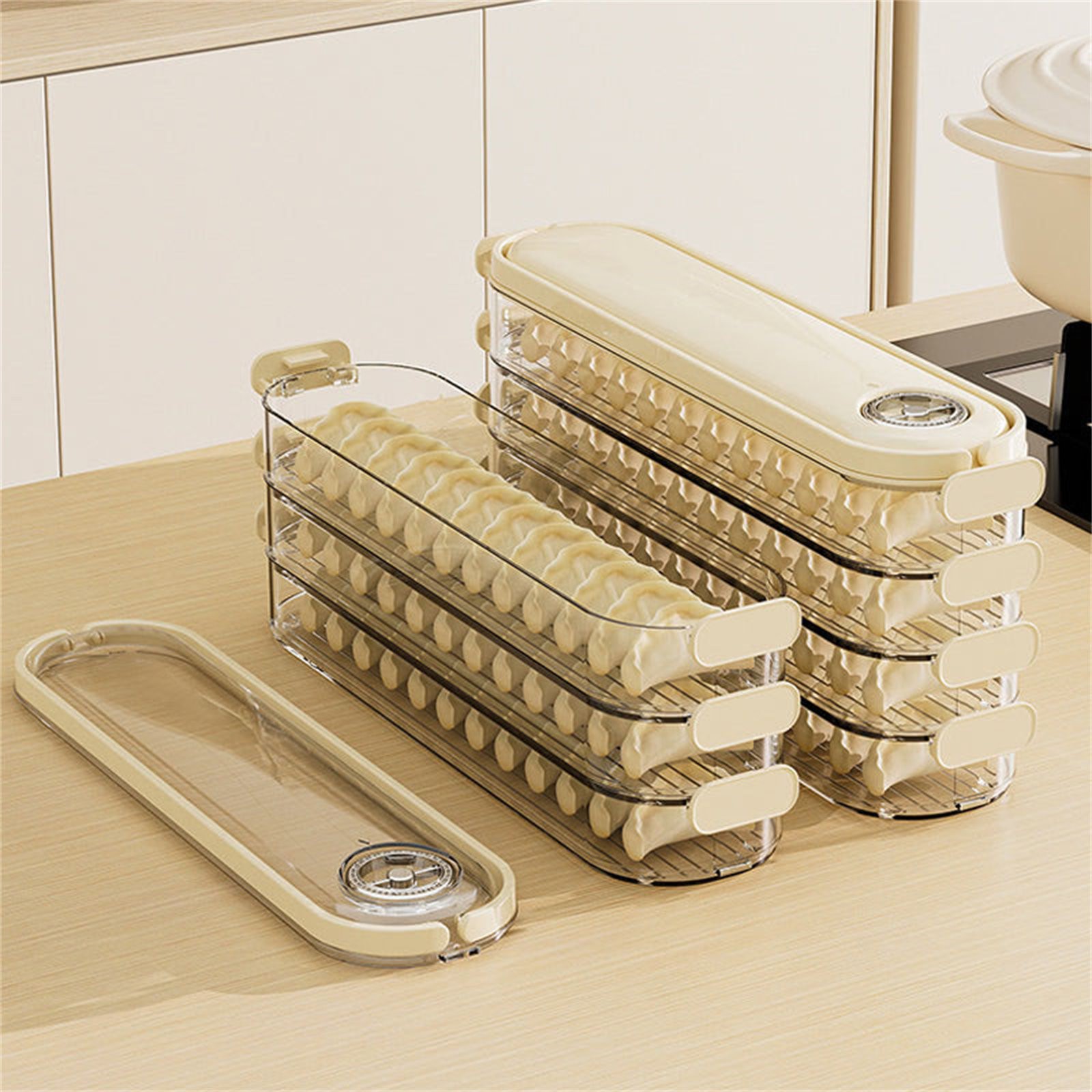 GZHCGSM Kitchen Storage Fridge Storage Boxes With Lids Dumpling Box ...