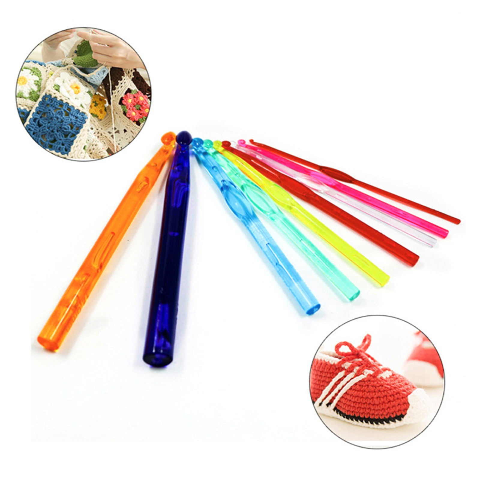 GZHCGSM Knitting Tool Sweater Needle Plastic Colored Crochet 15CM Set ...