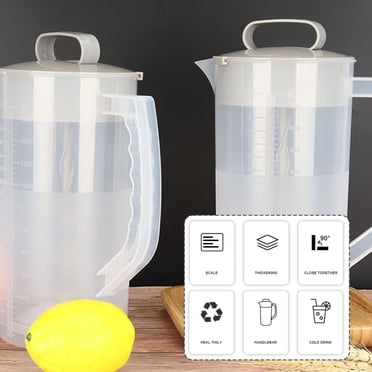 The Original MixStir Plastic Mixing Pitcher with Lid and Plunger, Set ...