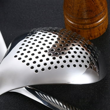 304 Stainless Steel Slotted Spoon Long Handle Pepper Big Slotted Spoon Home Kitchen Drain Oil ...