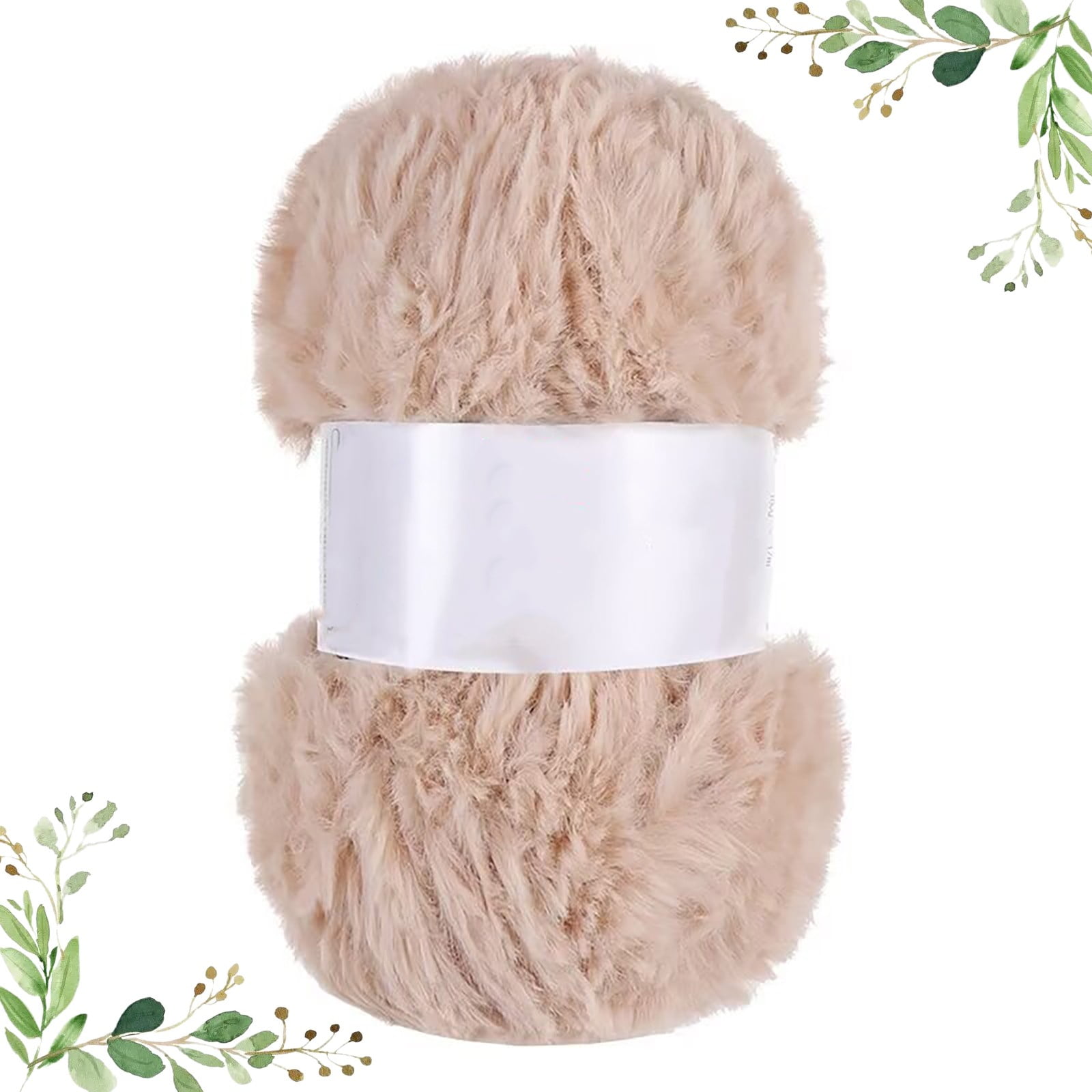 GZHCGSM Super Soft Faux Fur Yarn 2 Skeins Yarn Chunky Faux Yarn Eyelash ...