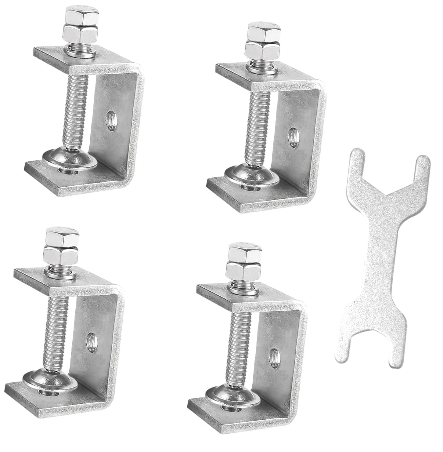 GZHJMY 1.2 Inch 304 Stainless Steel C Clamp, 4 Pack Metal Small Clamps ...
