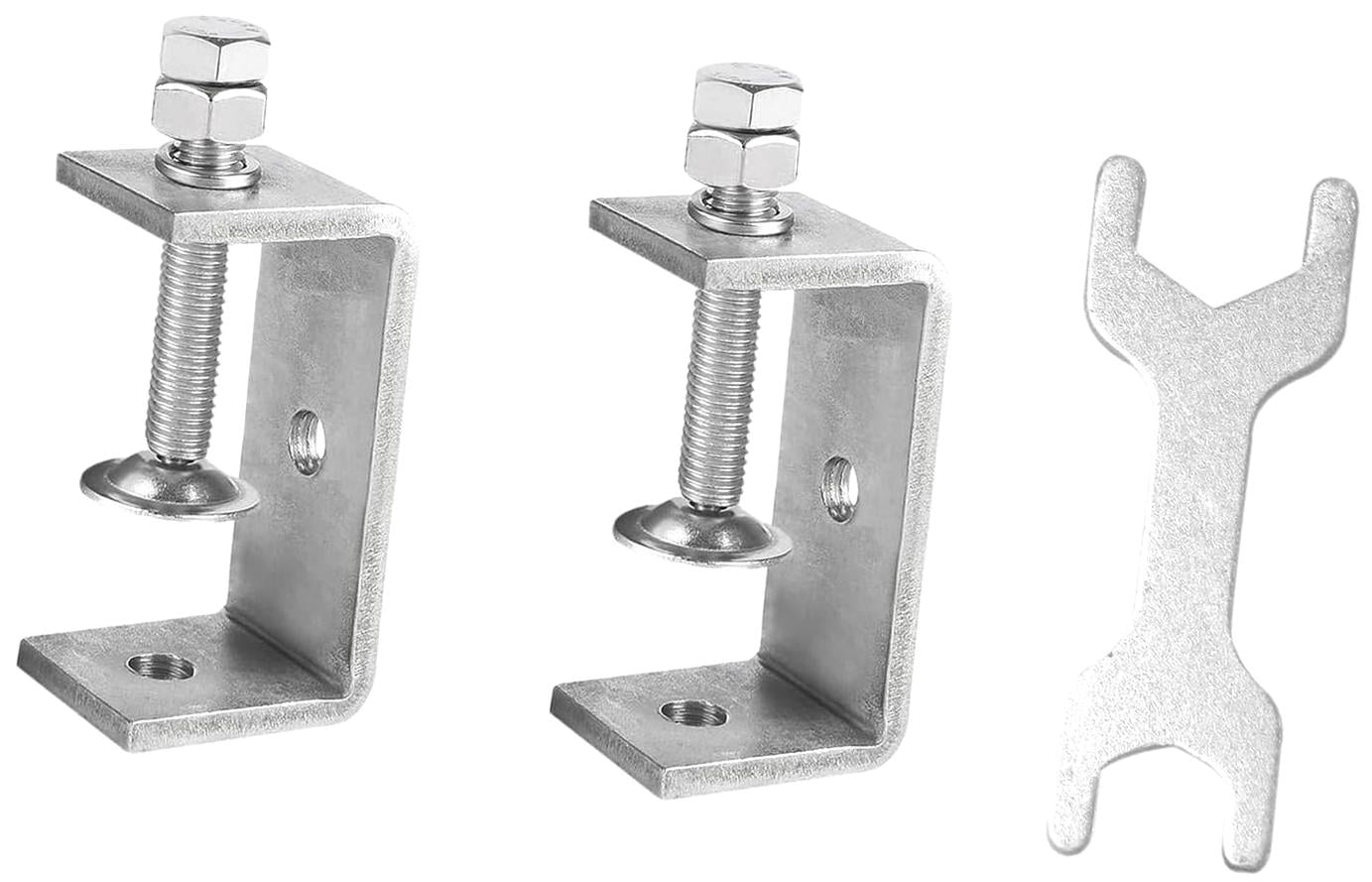 GZHJMY 1-7/8 Inch 304 Stainless Steel C Clamp, 2 Pack Metal Small ...