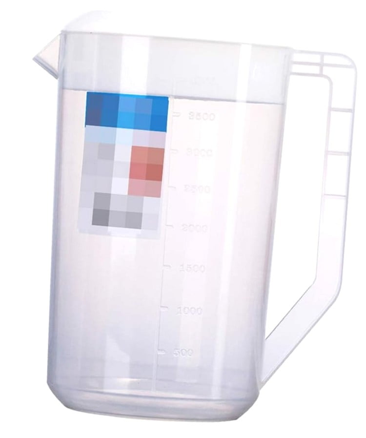 GZHJMY 1 Gallon /4L Large Plastic Pitcher, Clear Round Plastic Water ...