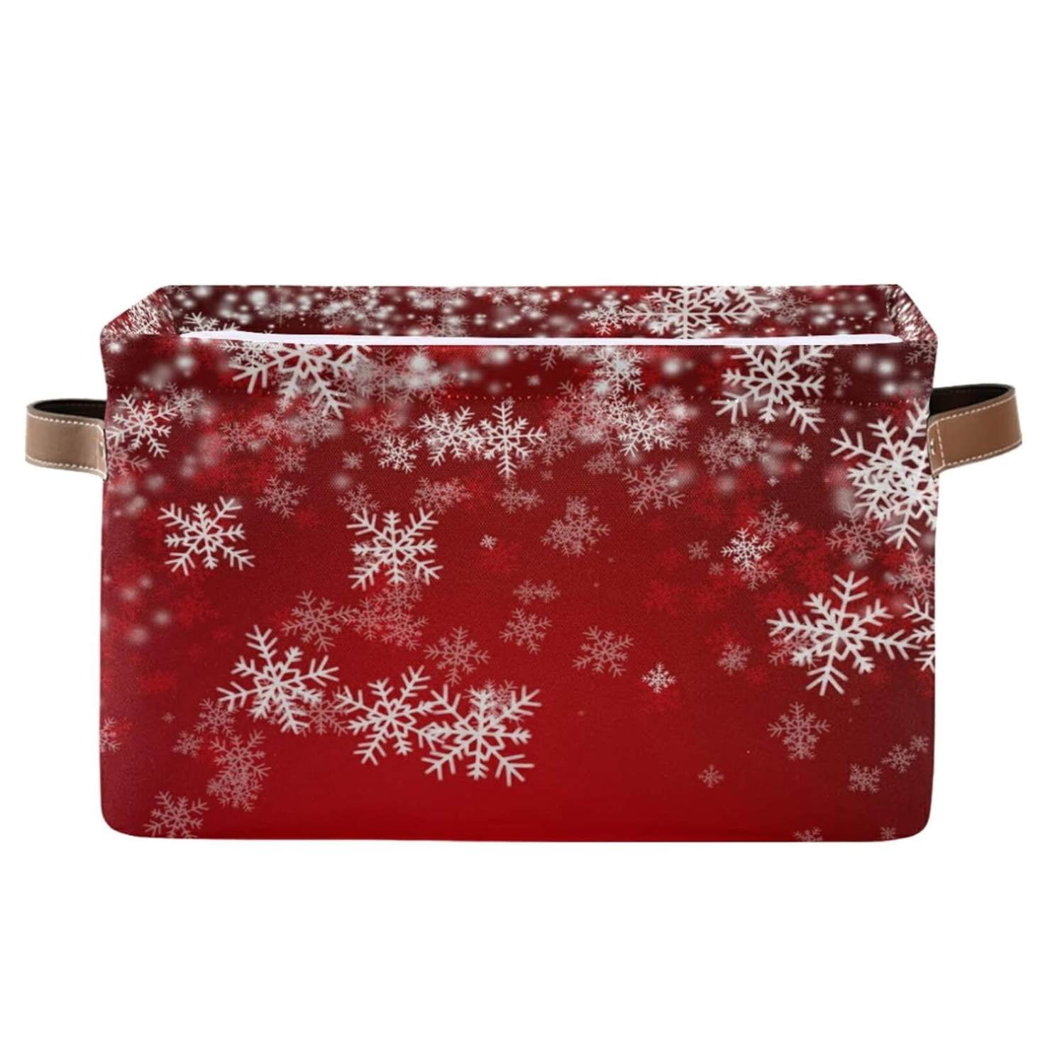 GZHJMY 1 Pack Christmas Snowflake Large Storage Basket,Collapsible Toy ...
