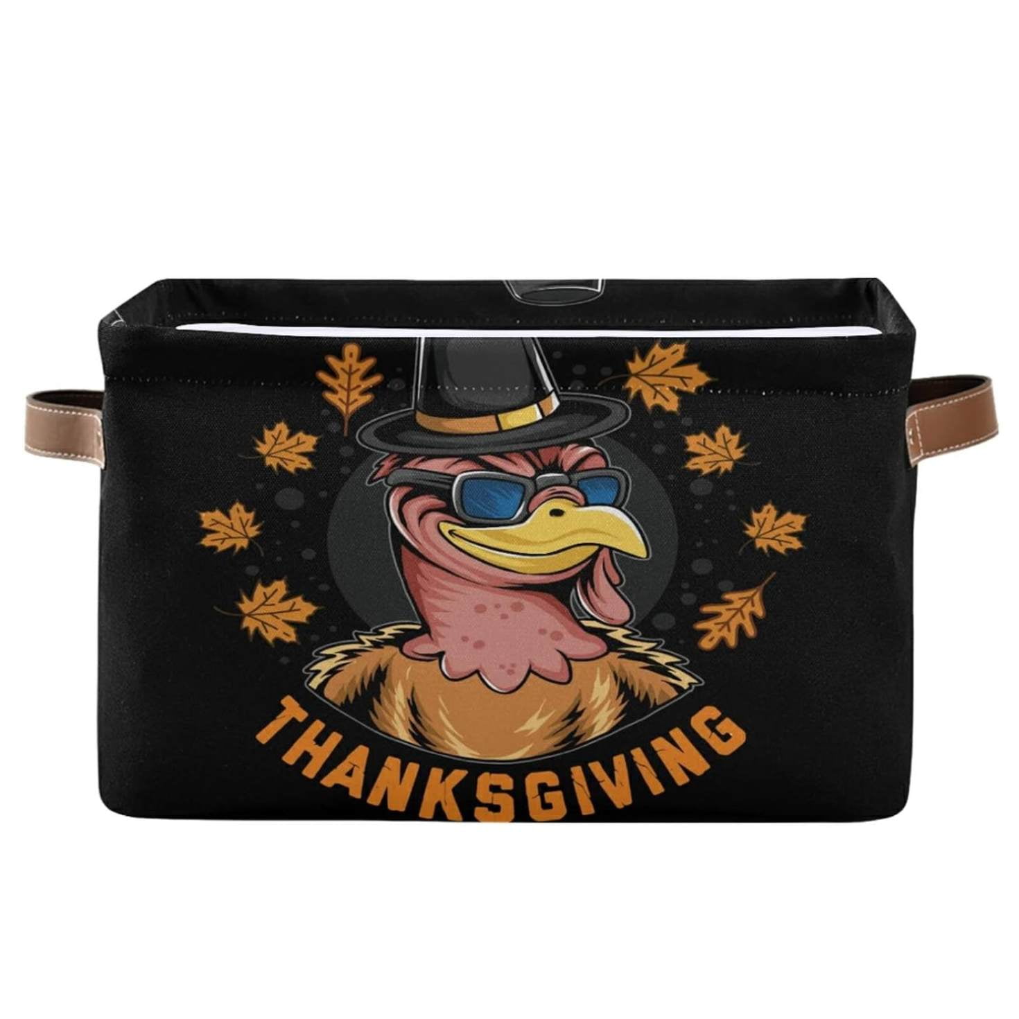GZHJMY 1 Pack Cute Thanksgiving Turkey Large Storage Basket,Collapsible ...