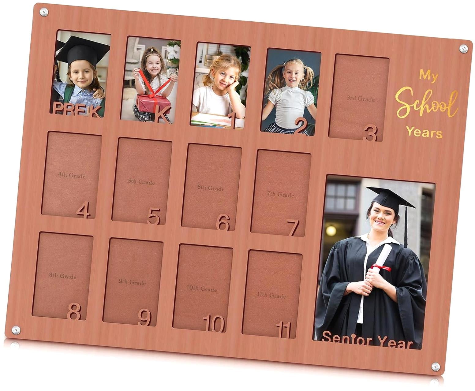 GZHJMY 1 Pack School Years Picture Frame Pre-K to 12 Wooden School ...