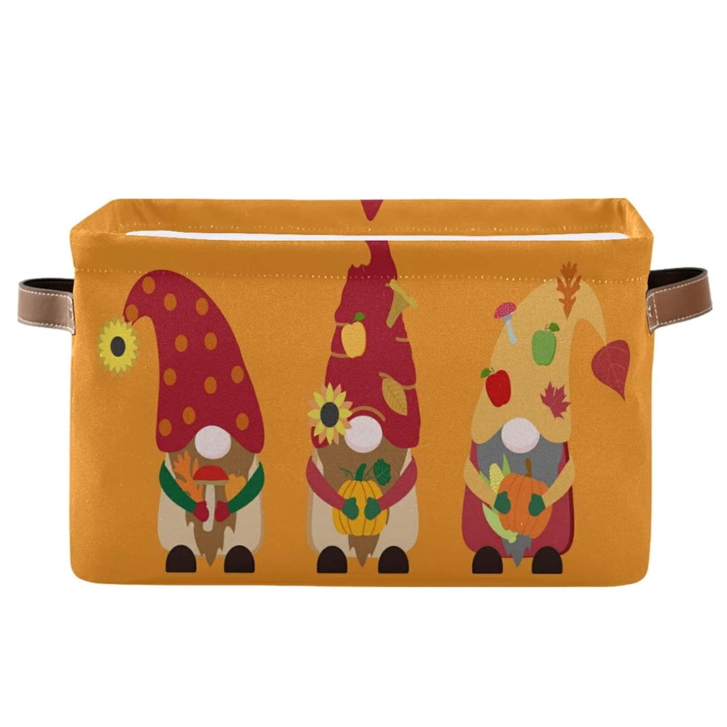 GZHJMY 1 Pack Thanksgiving Traditional Elf Dwarf Large Storage Basket ...