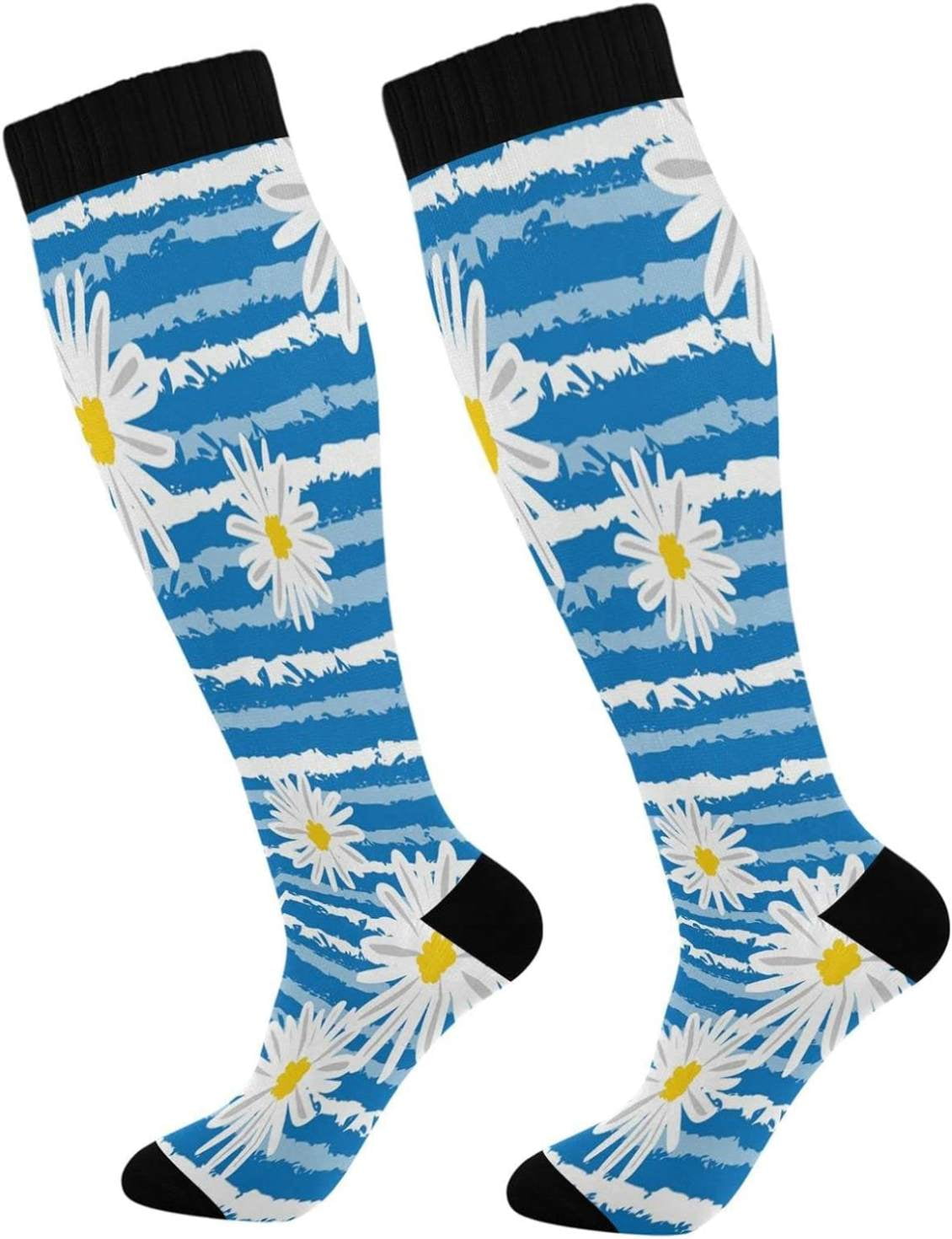 GZHJMY 1 Pair Cute Daisy Chamomiles Flowers Floral Blue and White ...