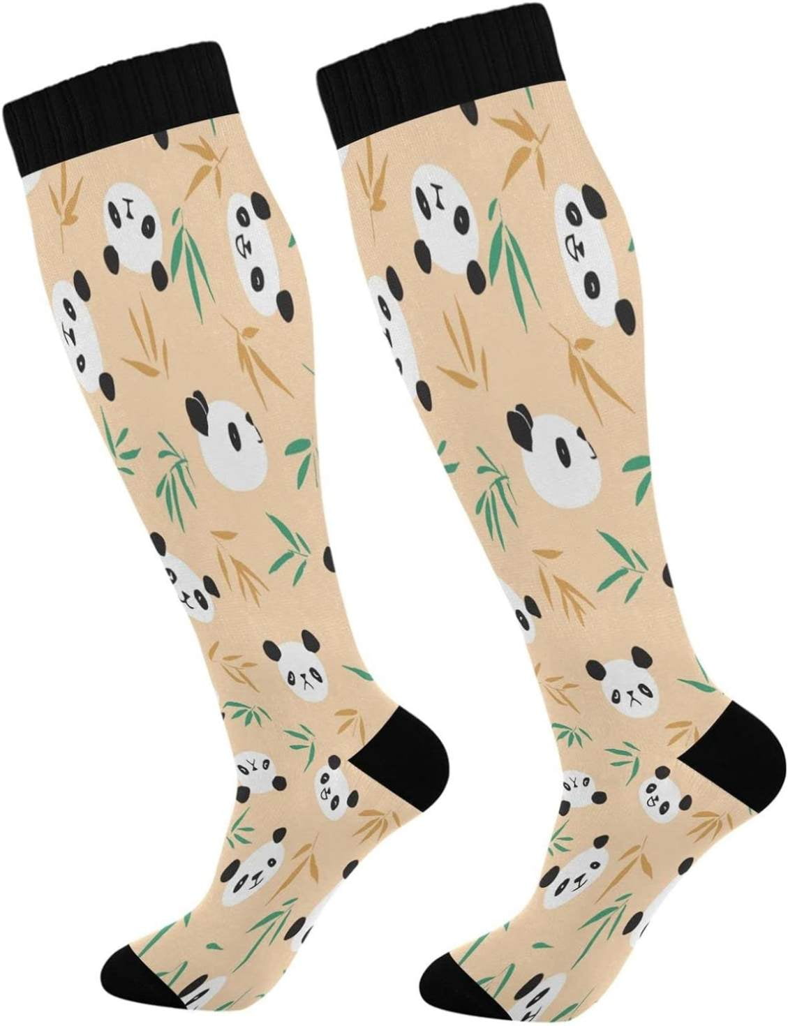 GZHJMY 1 Pair Cute Panda Compression Socks for Women Men, Knee High ...