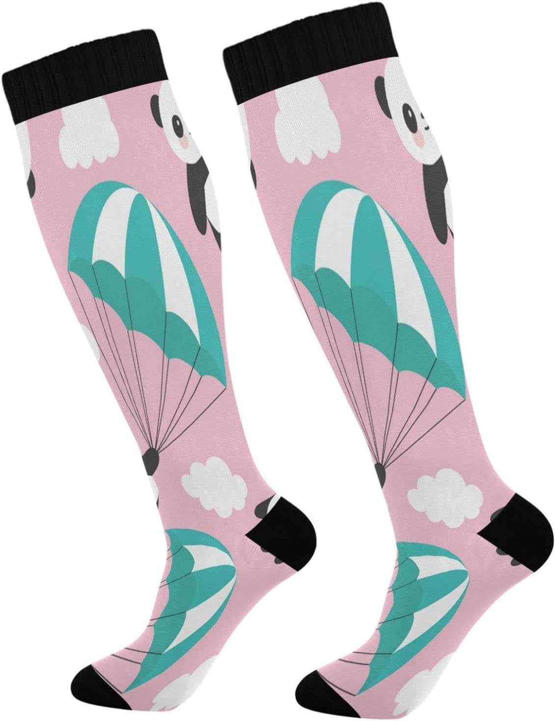 GZHJMY 1 Pair Cute Panda Compression Socks for Women Men, Knee High ...
