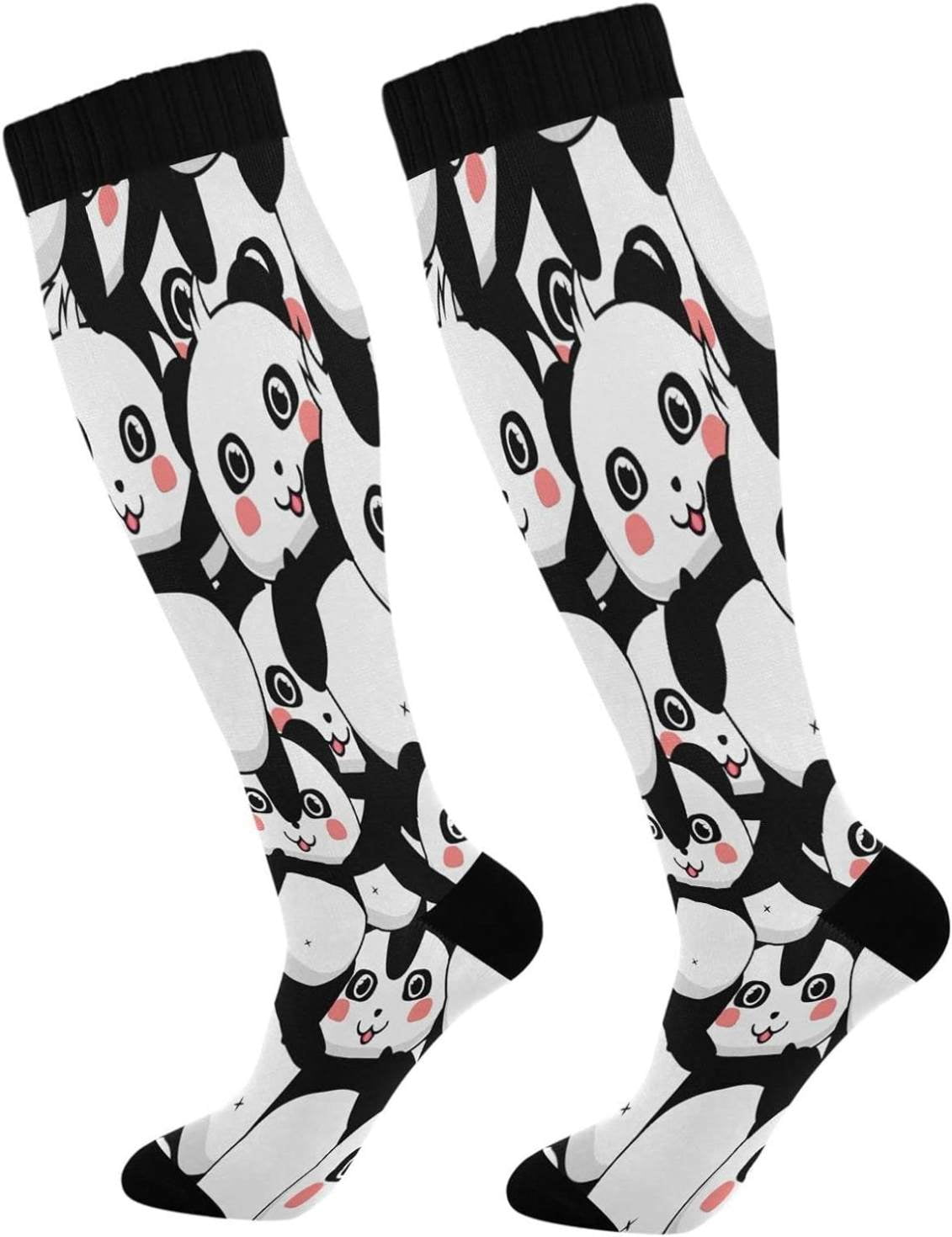 GZHJMY 1 Pair Little Cute Baby Panda Compression Socks for Women Men ...