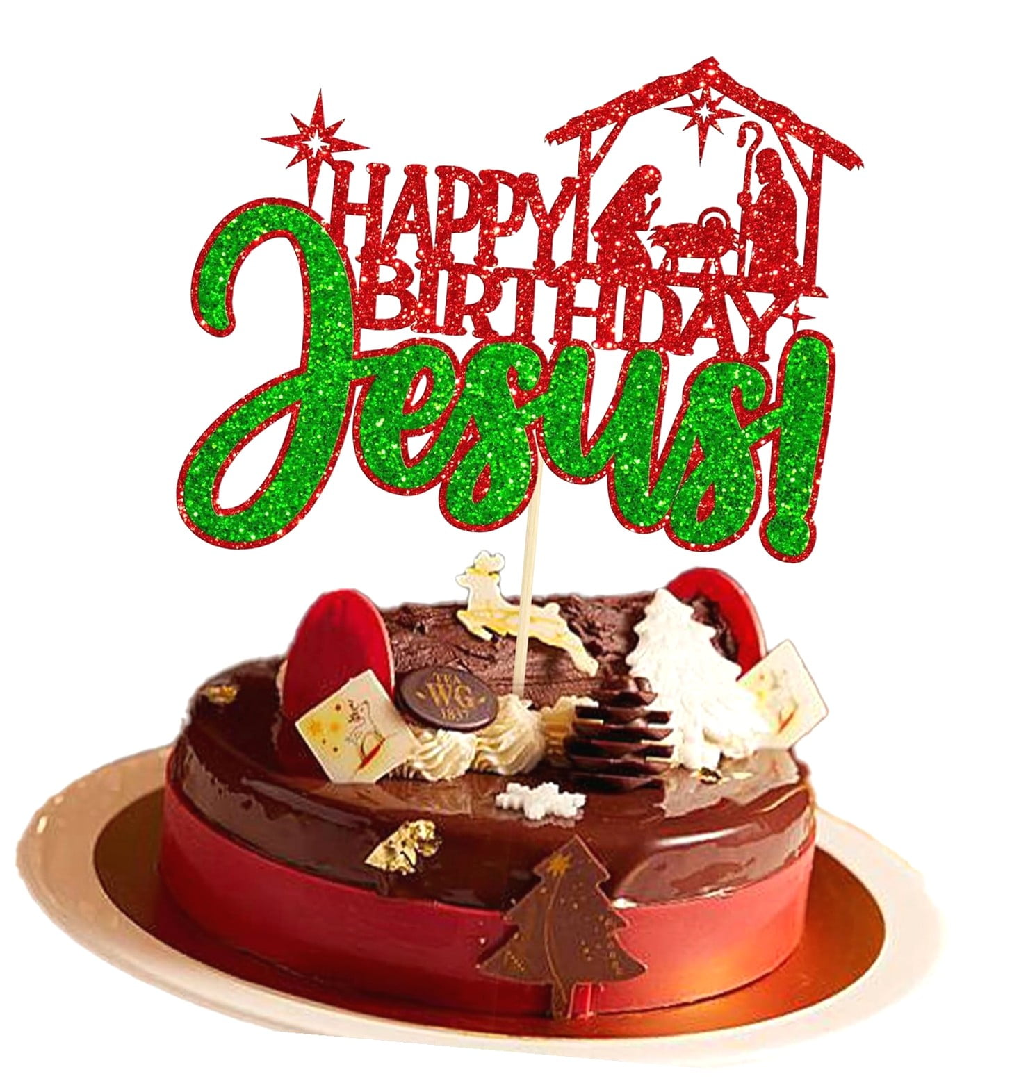 GZHJMY 1-Piece Cake Topper Glitter Birthday Cake Decorations: Reason ...