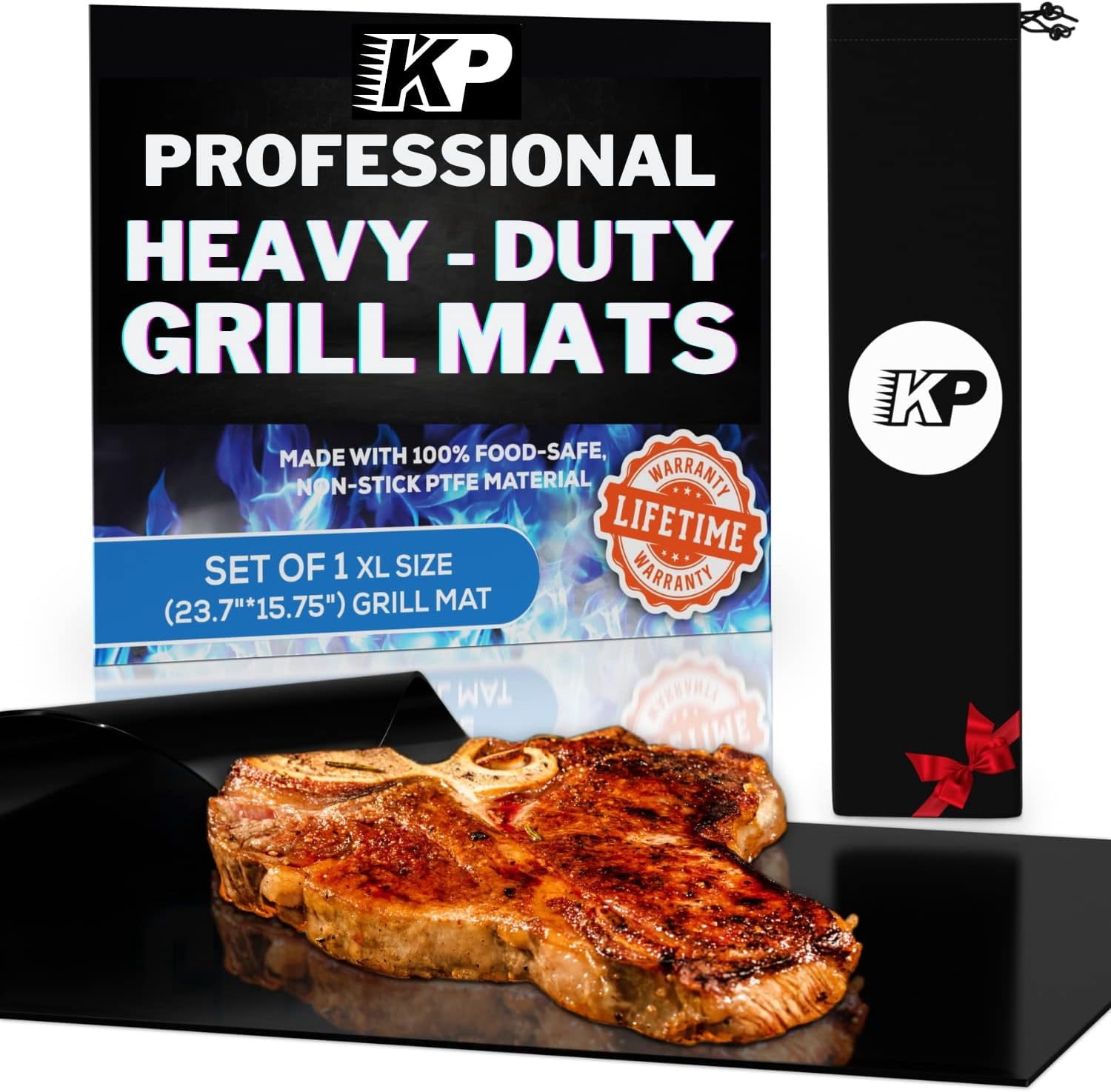 GZHJMY 1 XL BBQ Grill Mats for Outdoor Grill - Heavy Duty Grilling Mats ...