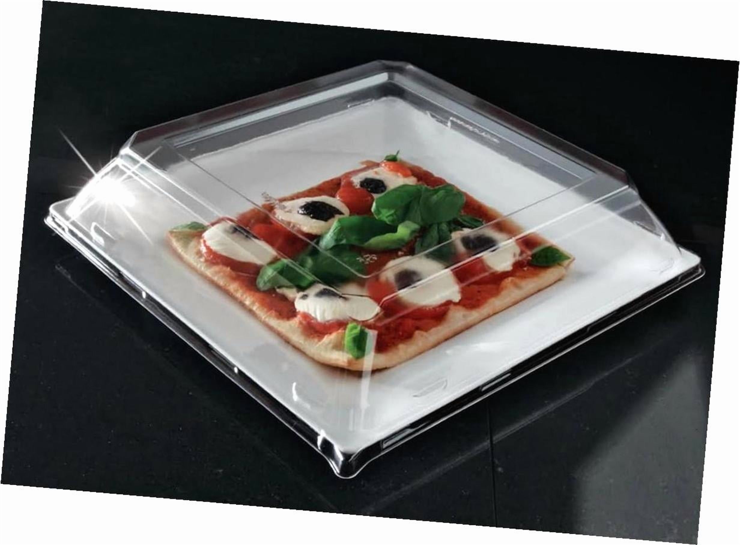 GZHJMY 10 8" White Square Salad Plates and Dome Plate Covers; Plastic ...
