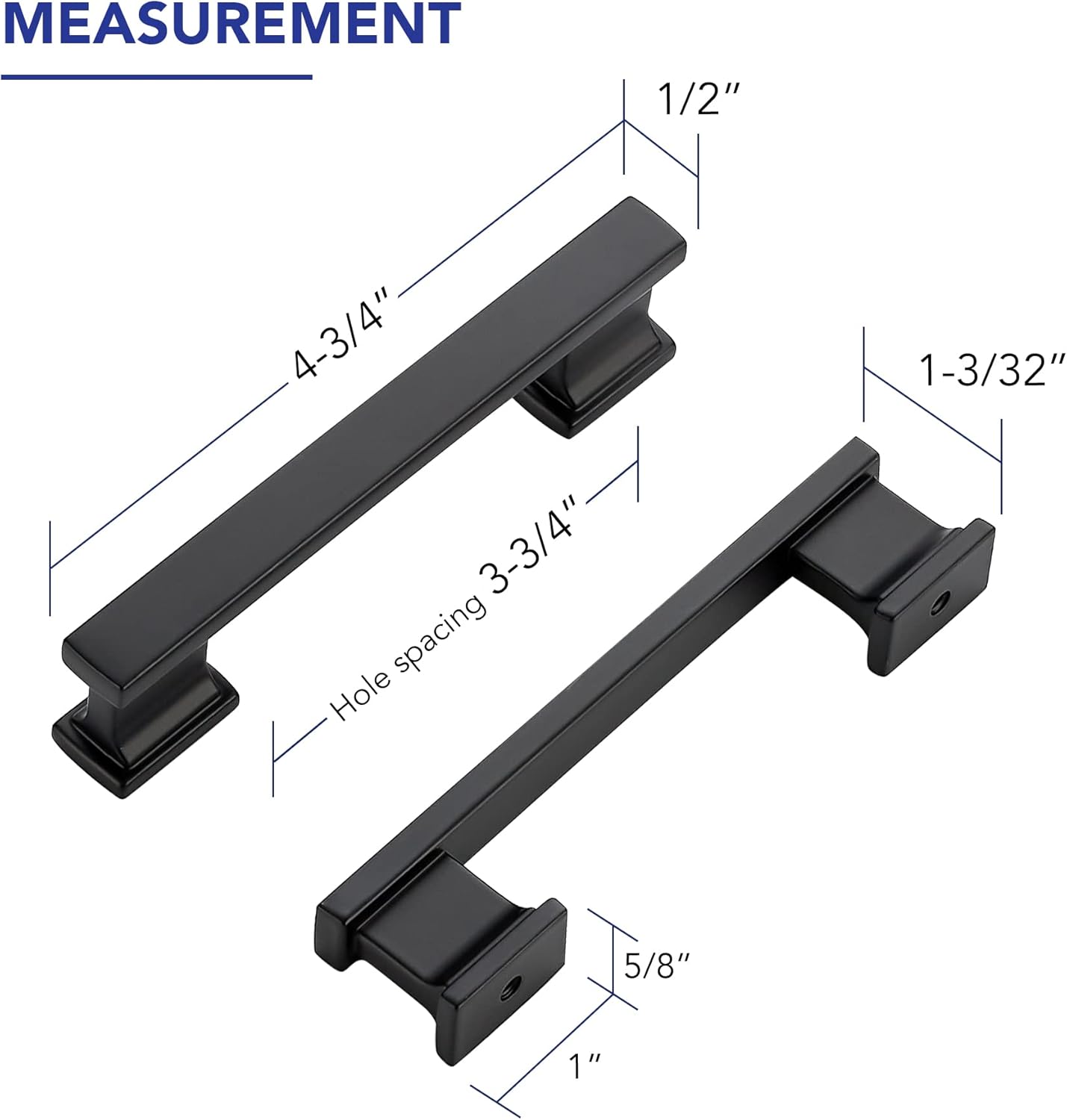 GZHJMY 10 Pack Matte Cabinet Handles - 4-3/4 Inch Kitchen Pulls for ...
