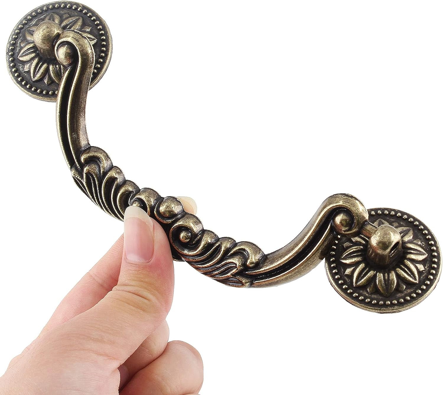GZHJMY 10 Piece Drop Drawer Handles 5 Inch(128mm) Hole Centers - 6.2 ...
