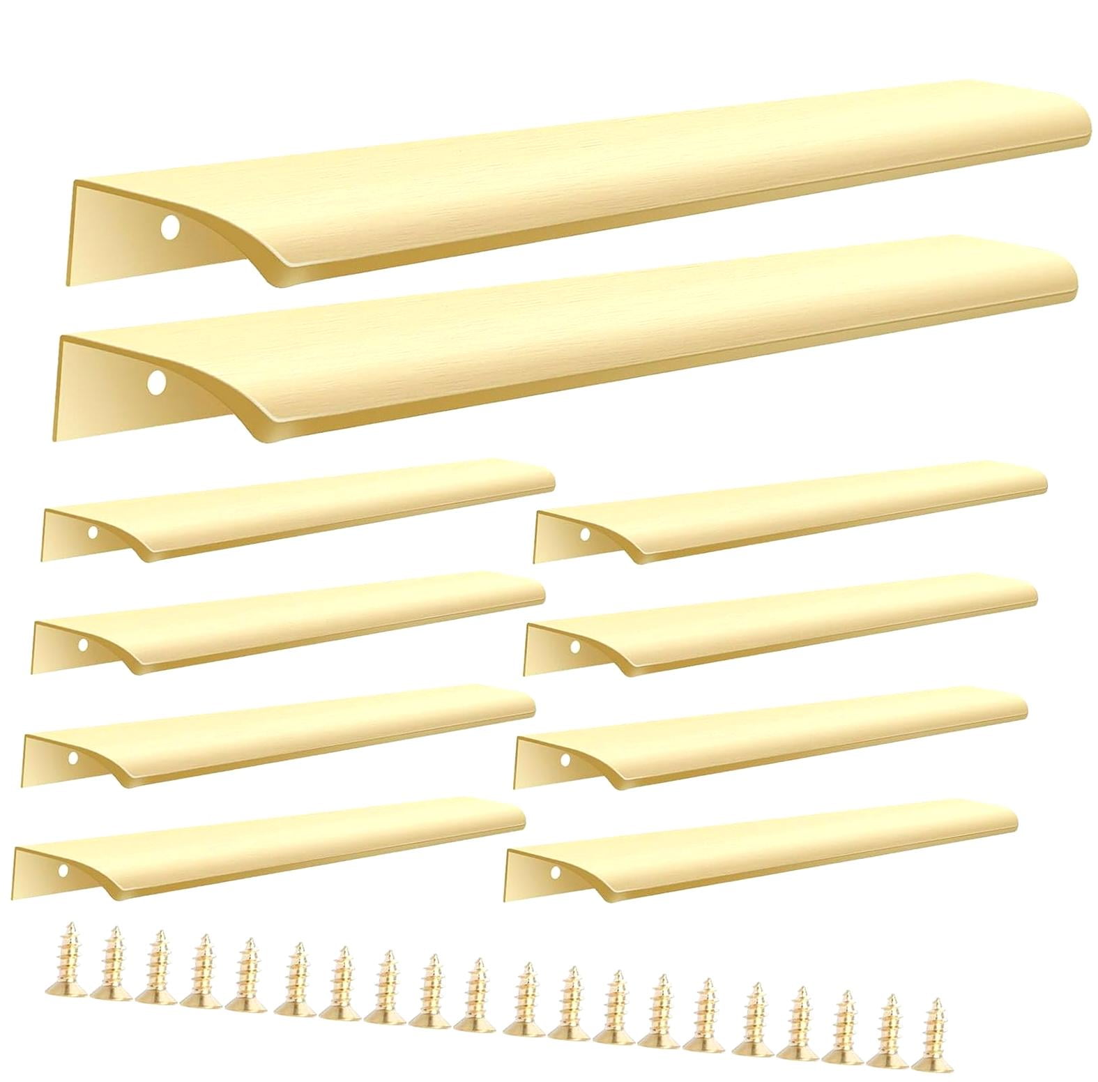 GZHJMY 10-Piece Edge Finger Pulls for Wardrobe Cabinets, 11.81" Kitchen ...