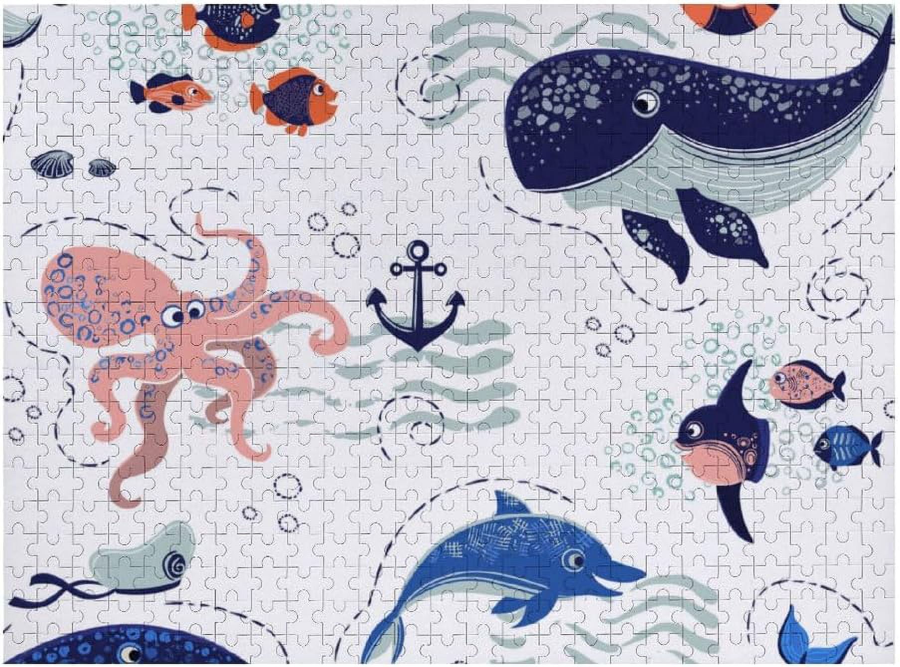 GZHJMY 1000 Piece Jigsaw Puzzle for Kids Adults - Cute Sea Animals on ...