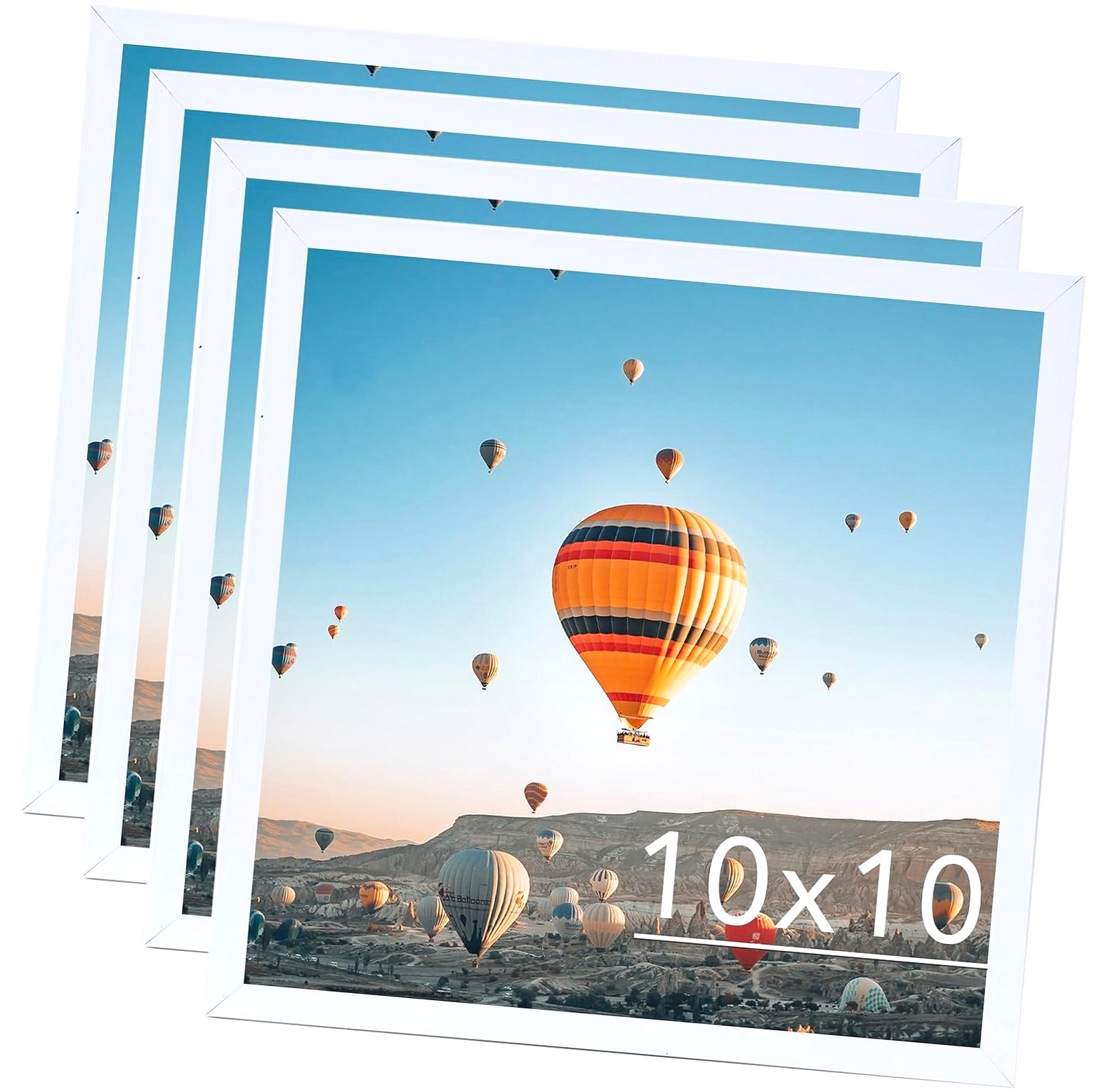 GZHJMY 10x10 Picture Frame Set of 4 White for Wall Hanging, Mount ...