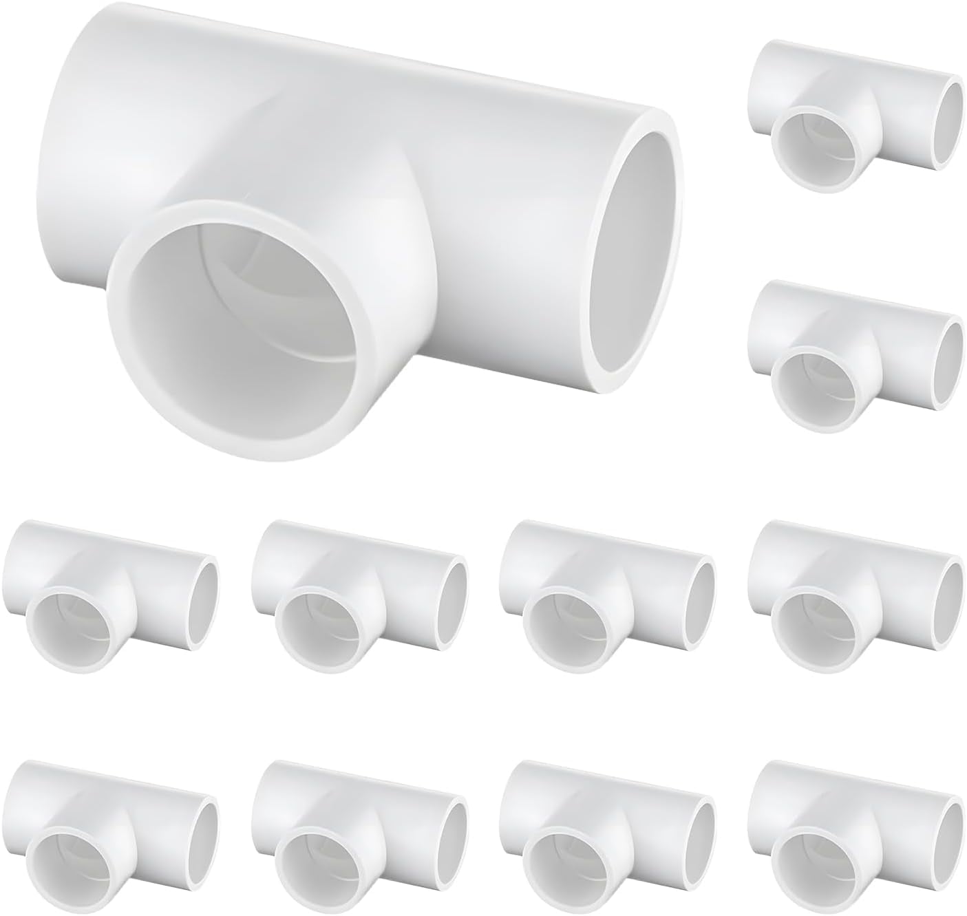 GZHJMY 12-Packs 3/4 Inch Tee PVC ttings, Furniture Grade PVC Pipe ...