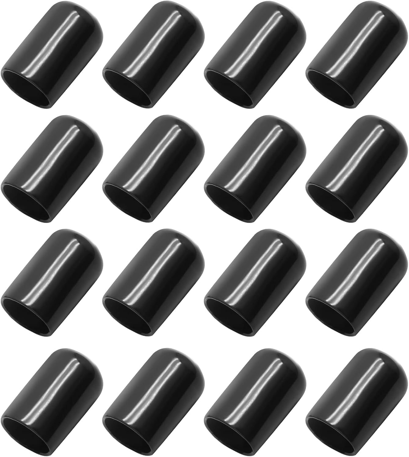 GZHJMY 12 Pcs Round Rubber End Caps 1/2" (12mm) ID Vinyl xible Bolt ...