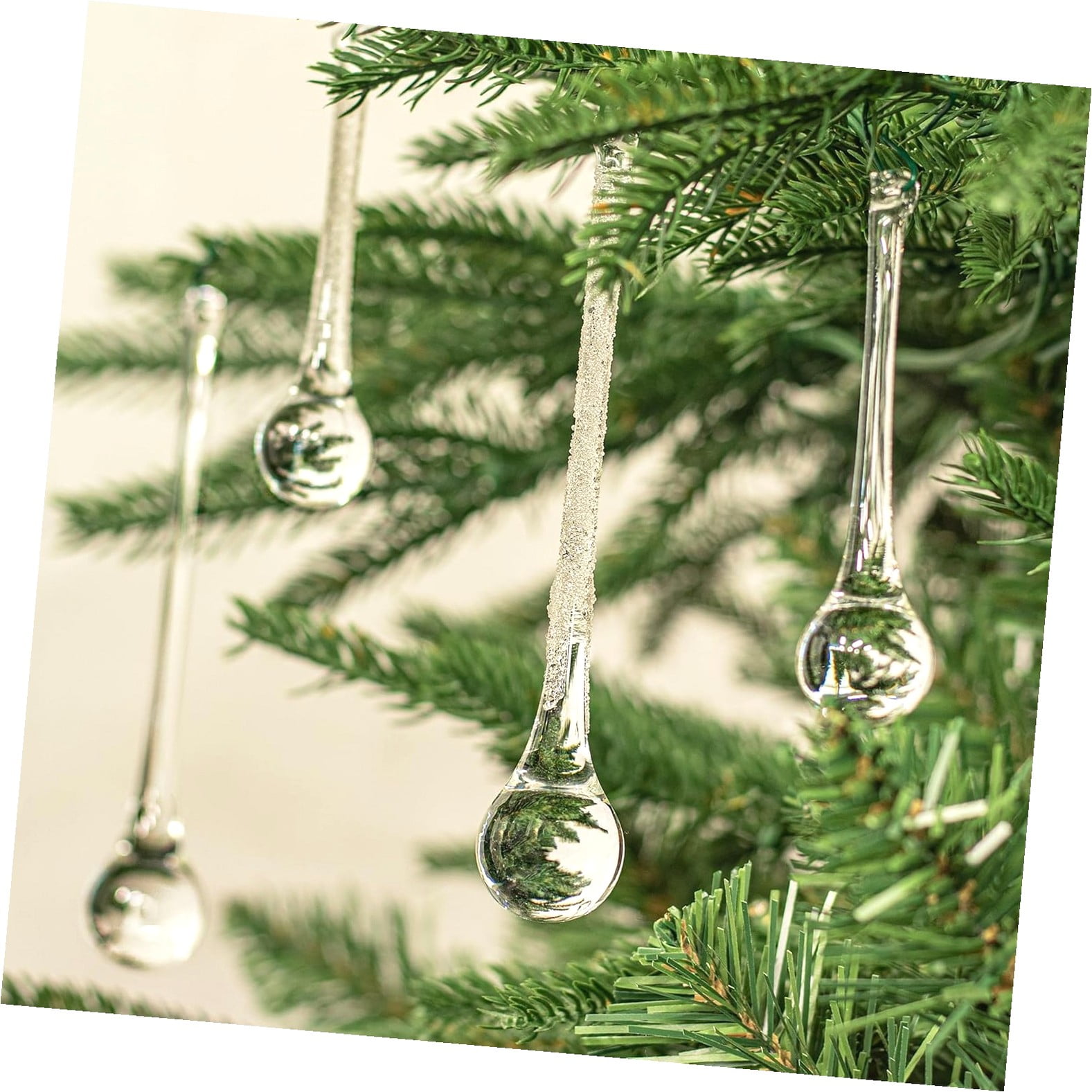 GZHJMY 12pcs Assorted Clear Raindrops 6-Inch and 4-Inch Hanging ...