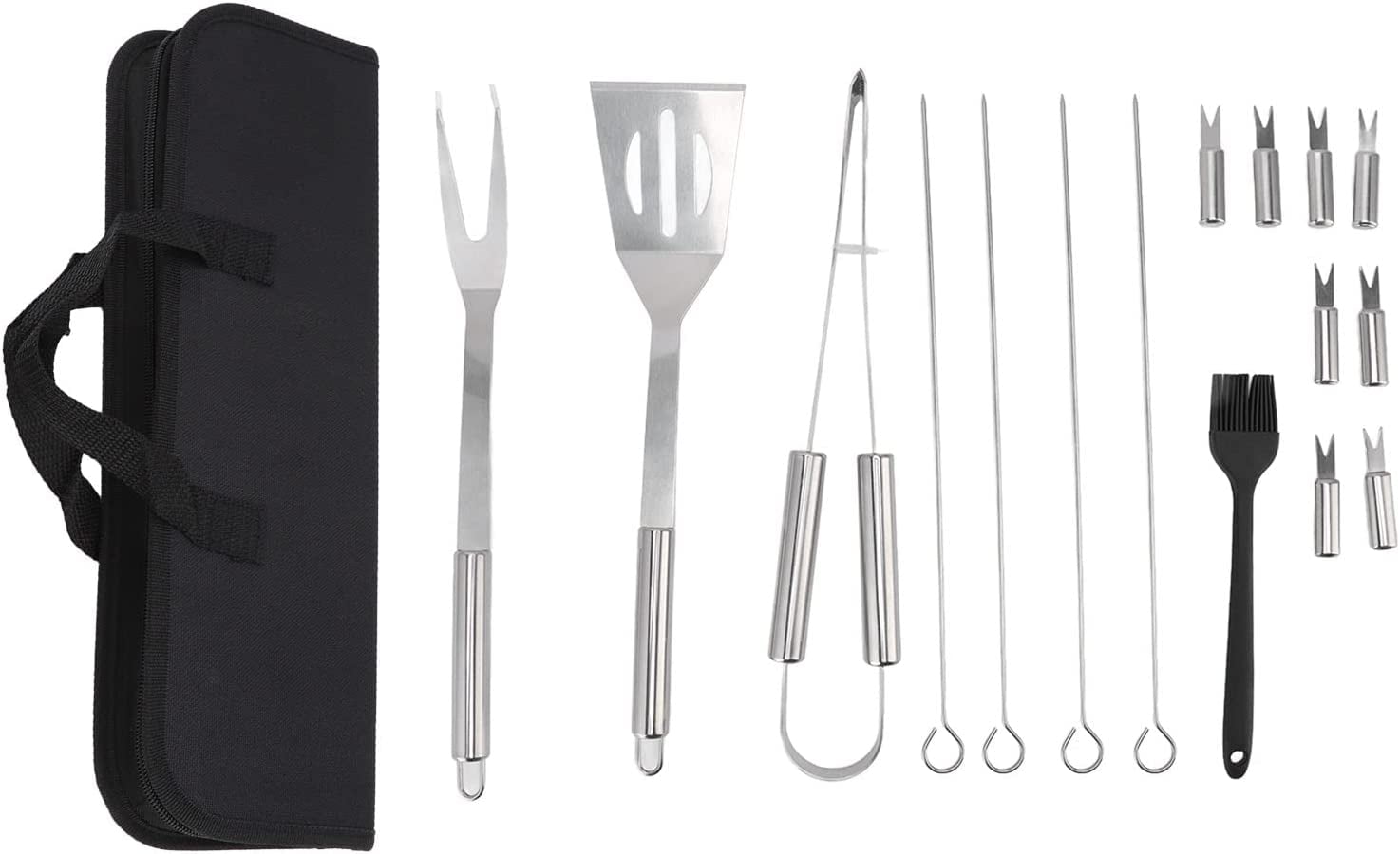 GZHJMY 16pcs Stainless Steel BBQ Set,BBQ Grill Tools Set for Camping ...