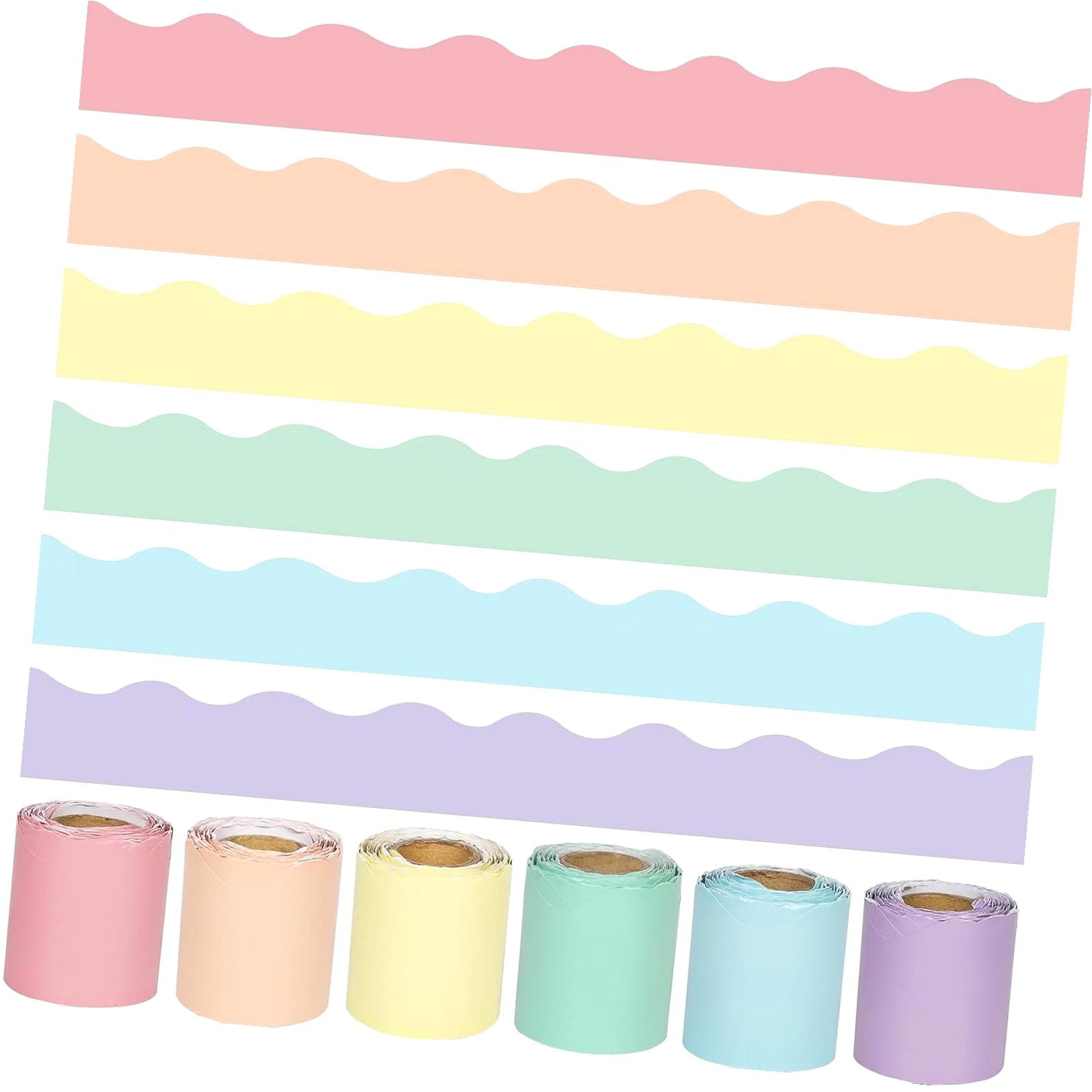 GZHJMY 197Ft Pastel Bulletin Board Borders Colorful Classroom Borders ...