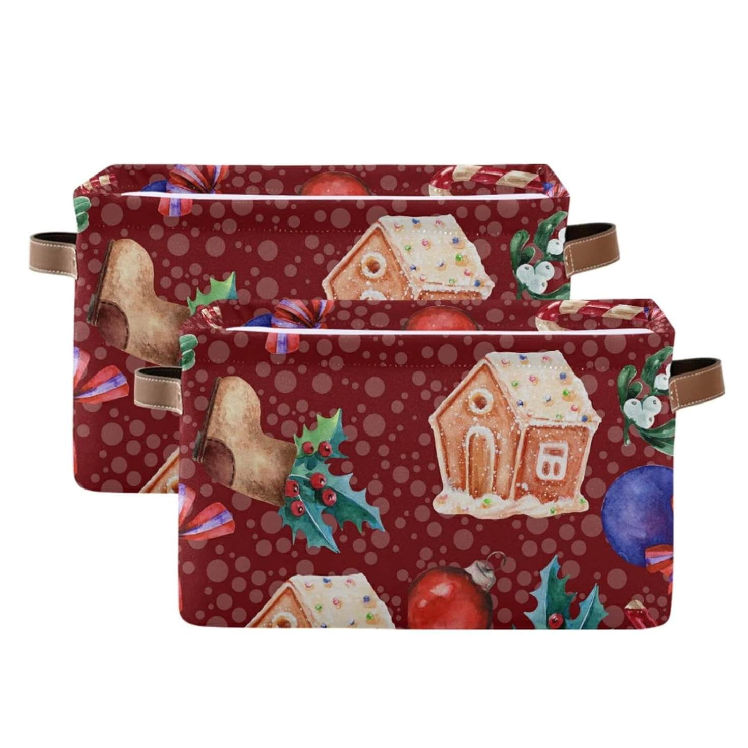 GZHJMY 2 Pack Beautiful Candy Gift House Large Storage Basket ...