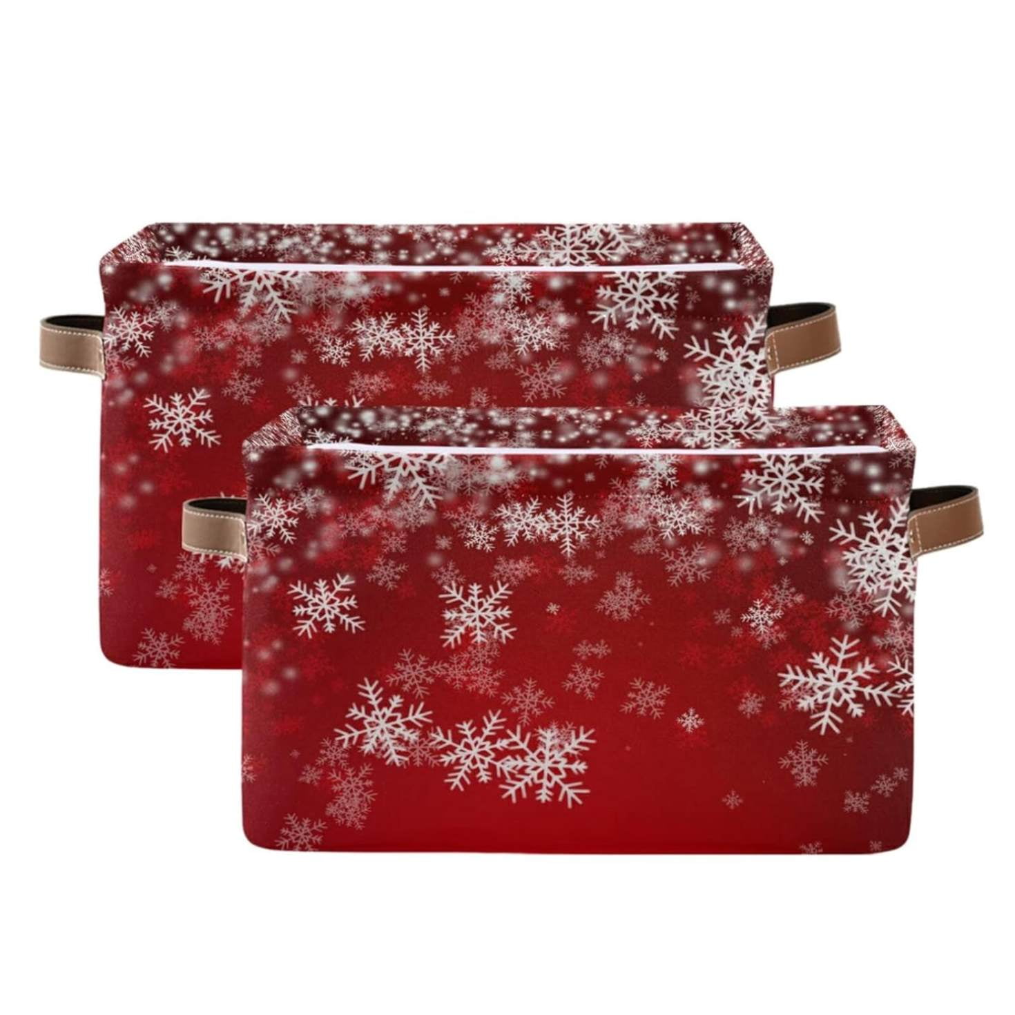 GZHJMY 2 Pack Christmas Snowflake Large Storage Basket,Collapsible Toy ...