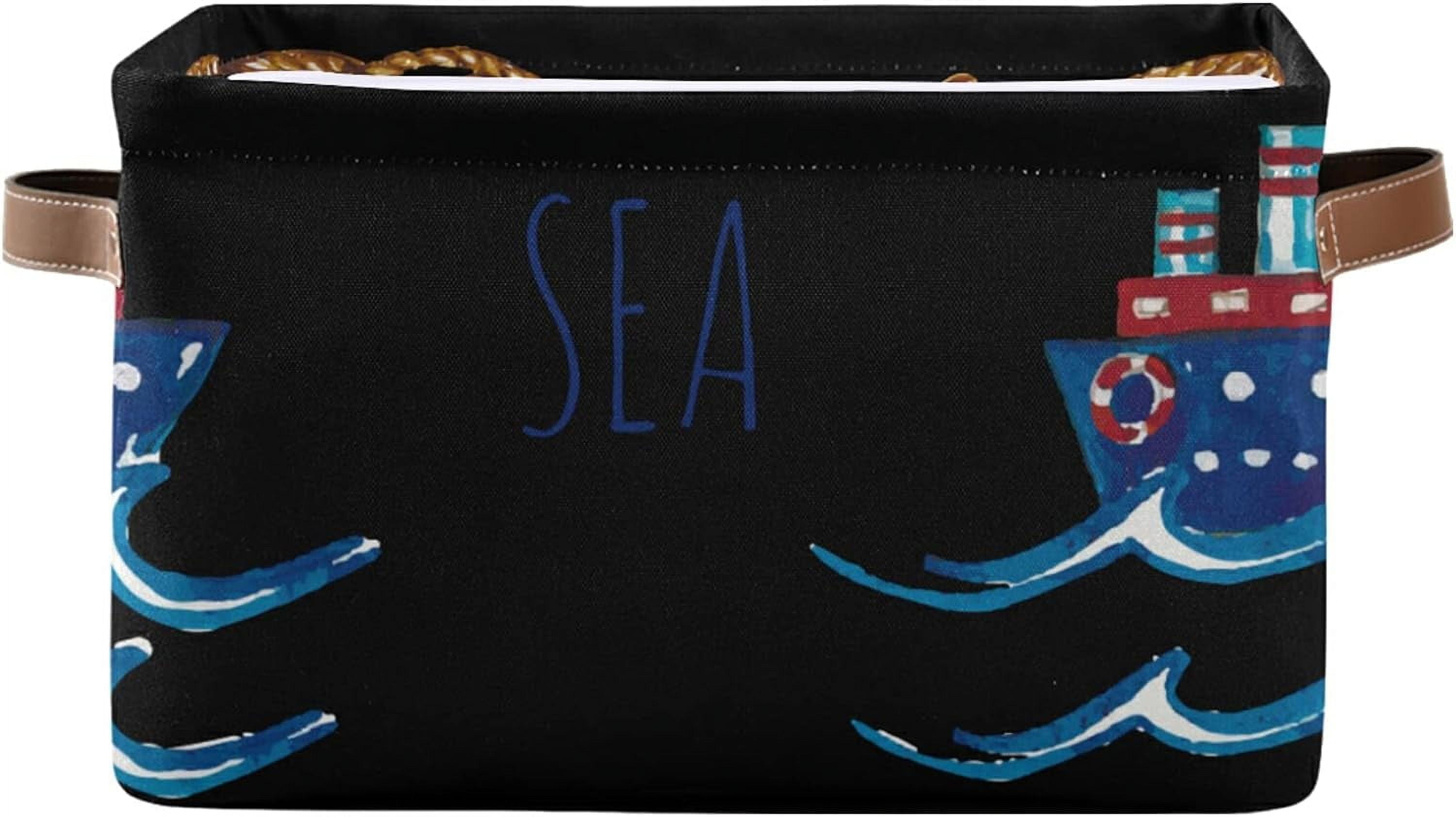 GZHJMY 2 Pack Collapsible Organizer Storage Bins with Boat Anchor Rope ...