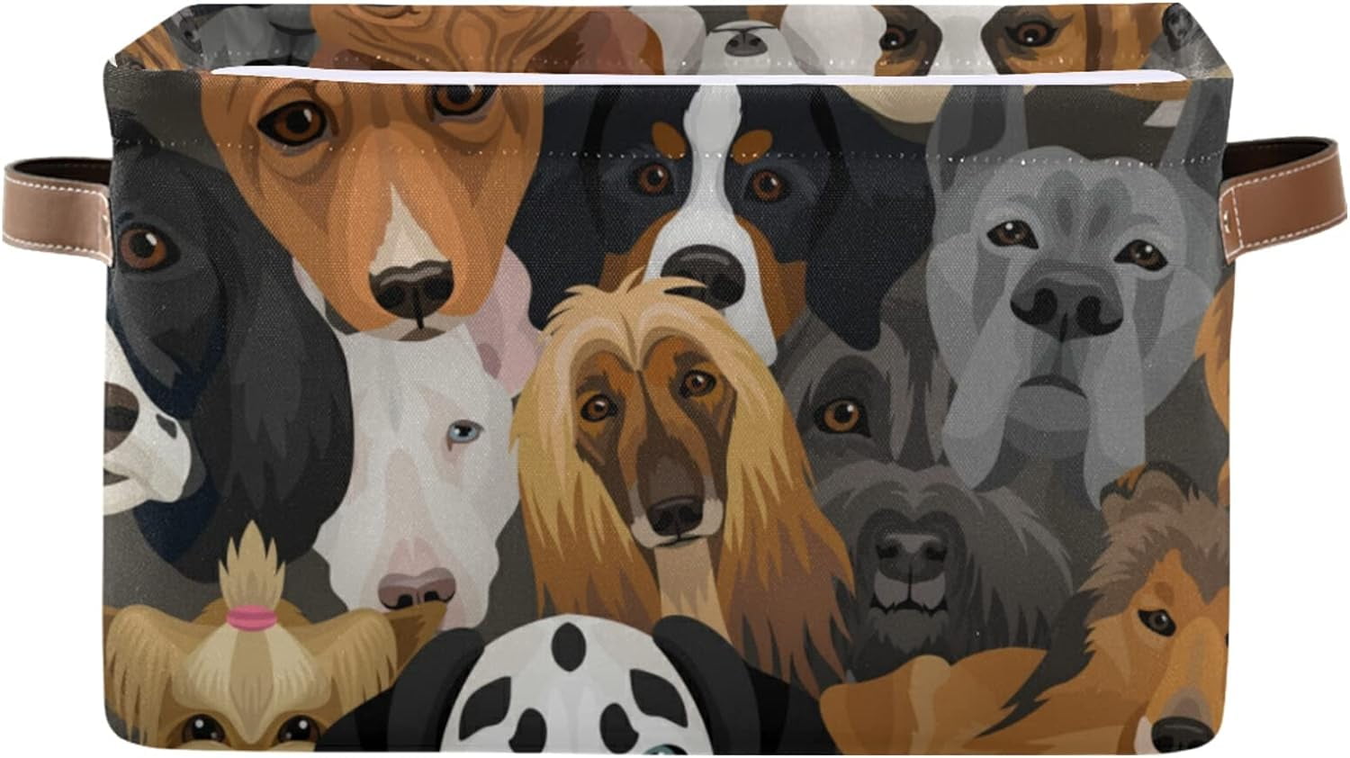 GZHJMY 2 Pack Collapsible Organizer Storage Bins with Dogs Cute Print ...