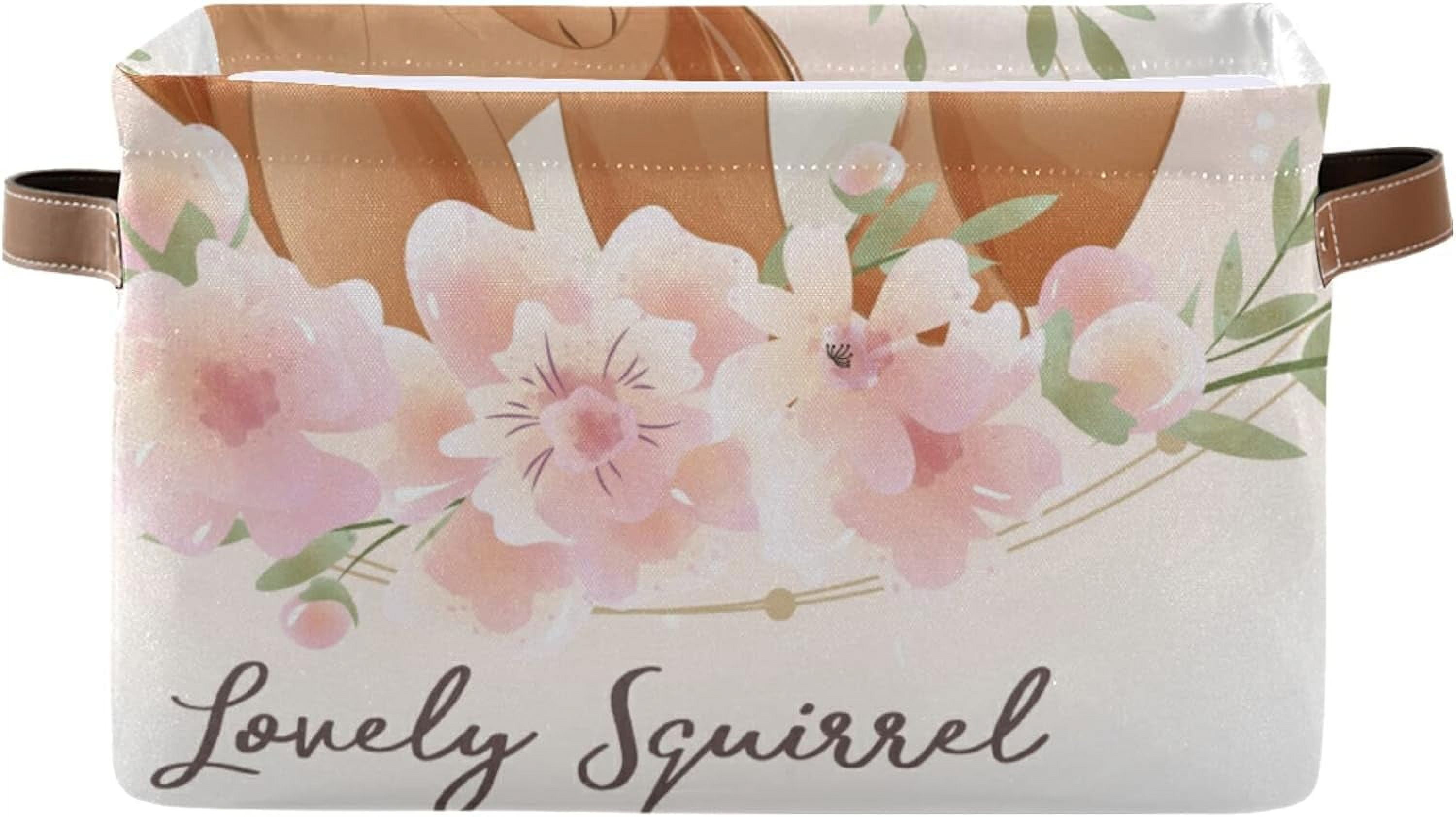 GZHJMY 2 Pack Collapsible Organizer Storage Bins with Lovely Squirrel ...