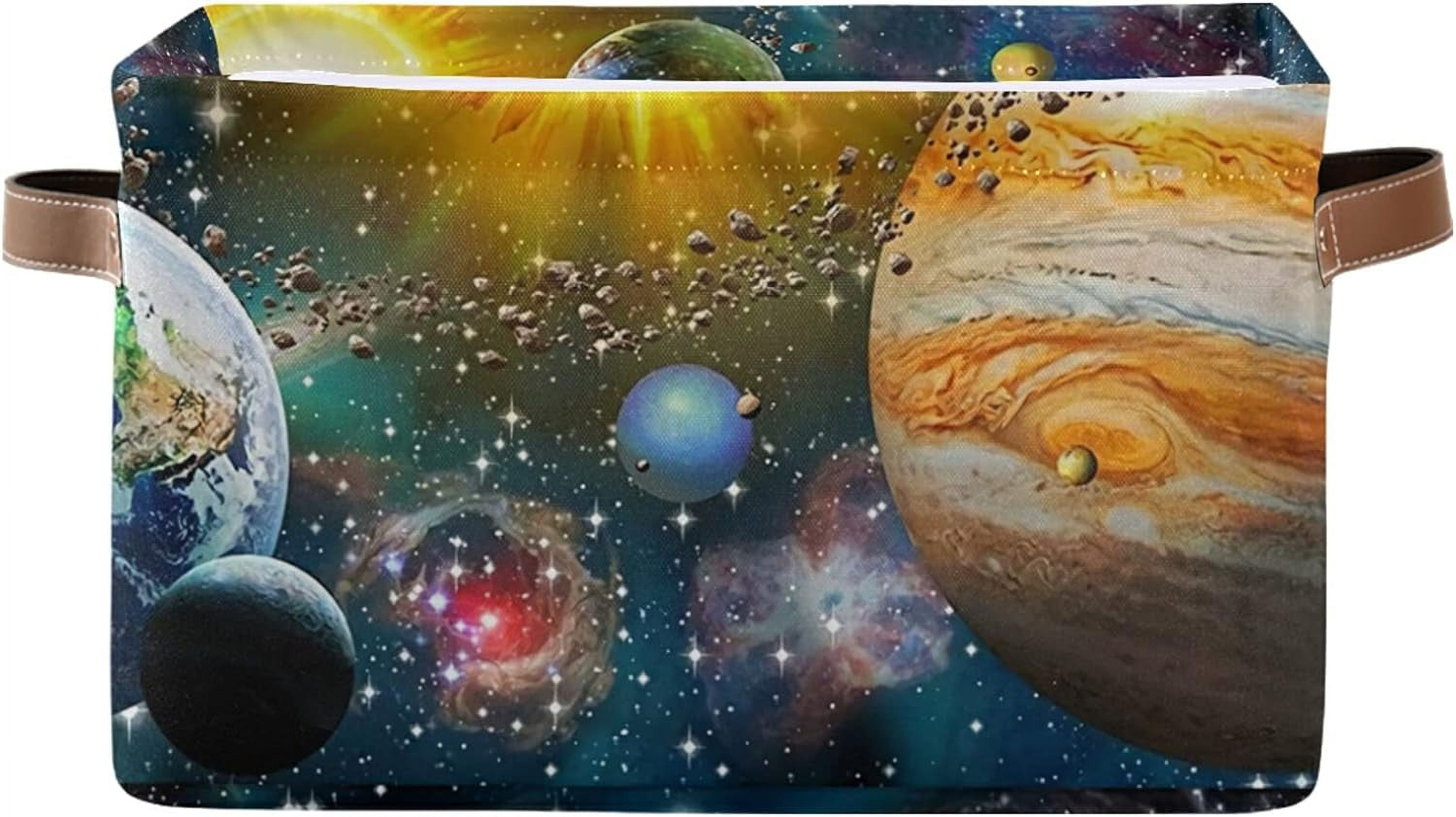 GZHJMY 2 Pack Collapsible Organizer Storage Bins with Space Planet Cute ...