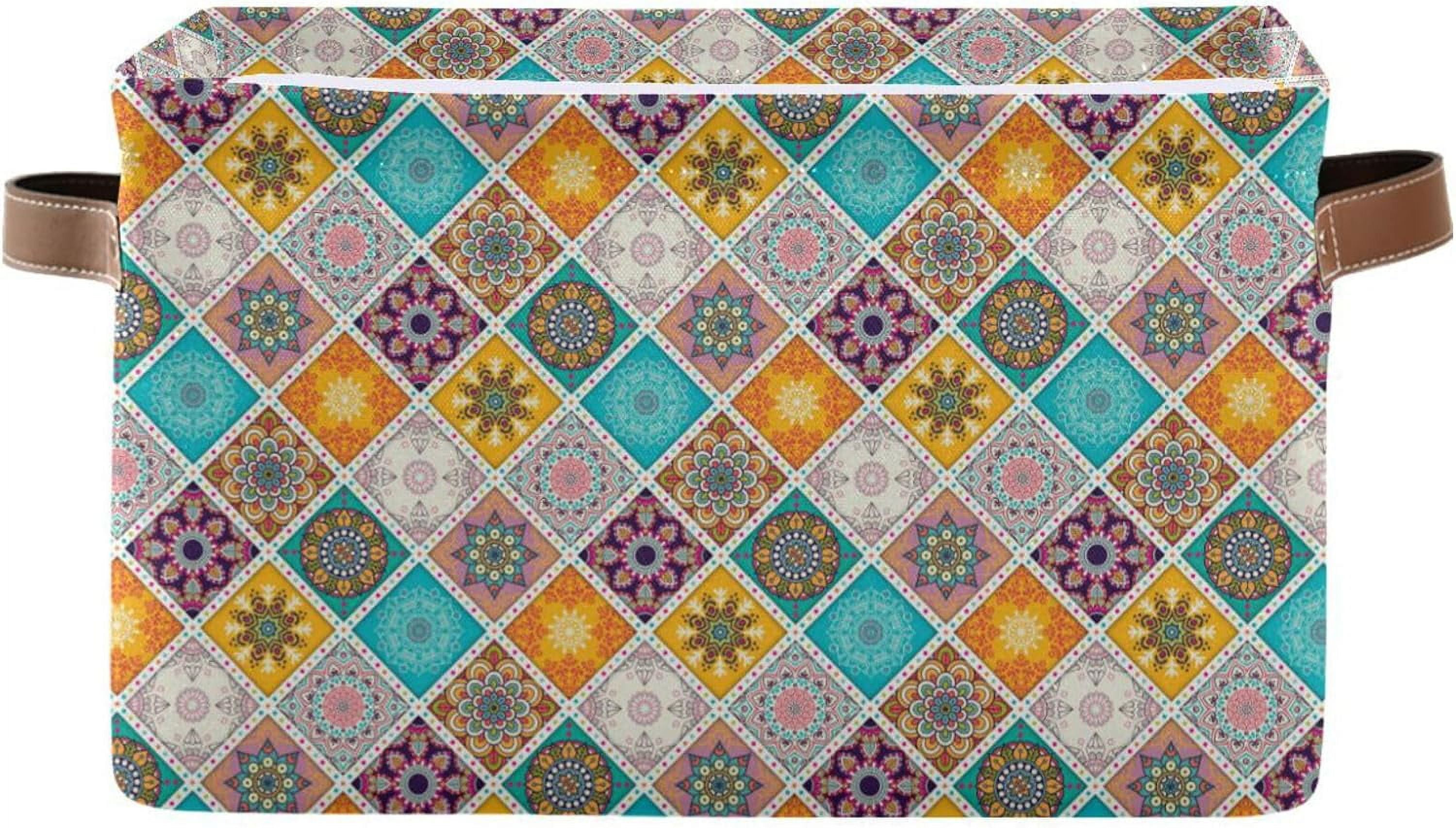 GZHJMY 2 Pack Foldable Rectangular Storage Baskets,Fabric Shelves ...