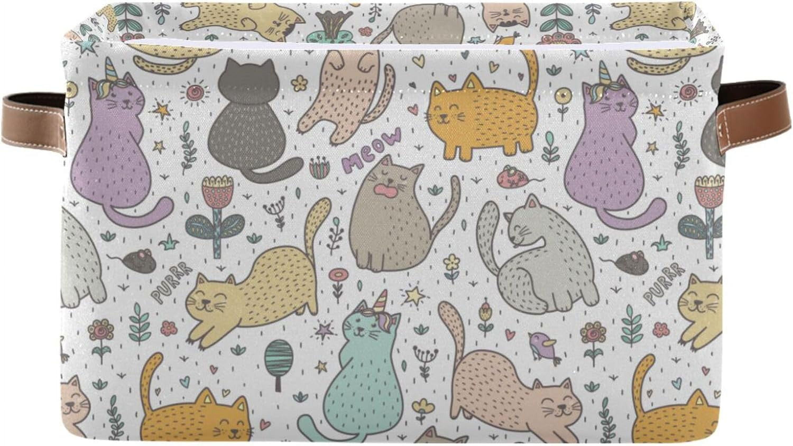 GZHJMY 2 Pack Foldable Rectangular Storage Baskets,Fabric Shelves ...