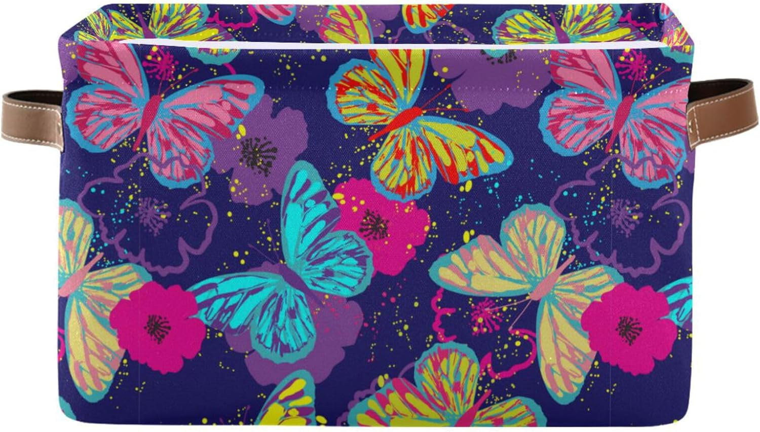 GZHJMY 2 Pack Foldable Rectangular Storage Baskets,Fabric Shelves ...