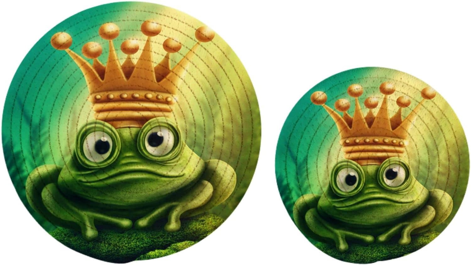 GZHJMY 2-Pack Magic Frog Prince with Gold Crown Round Cotton Woven Pot ...