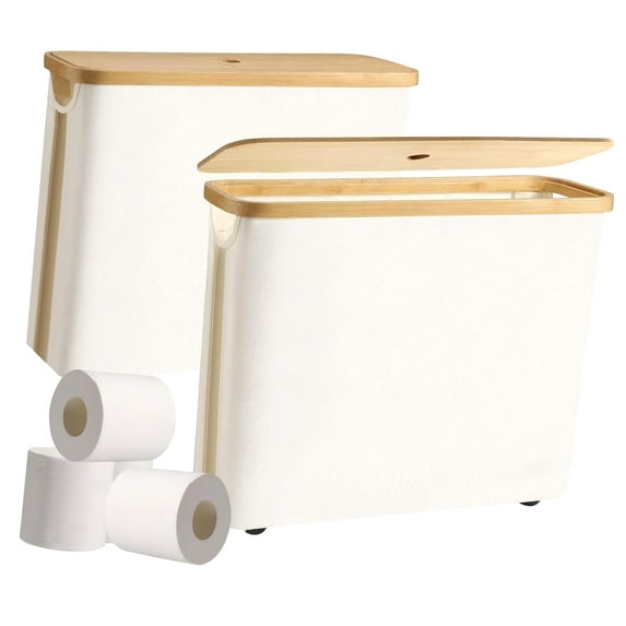 GZHJMY 2-Pack Toilet Paper Storage with Lid Toilet Paper Basket Toilet ...