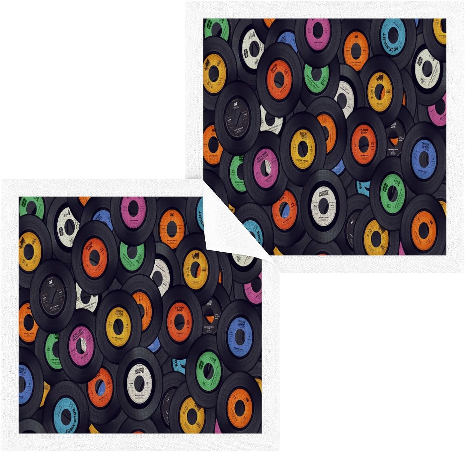 GZHJMY 2 Pack Vinyl Records Washcloths – Soft Face Towels, Gym Towels ...