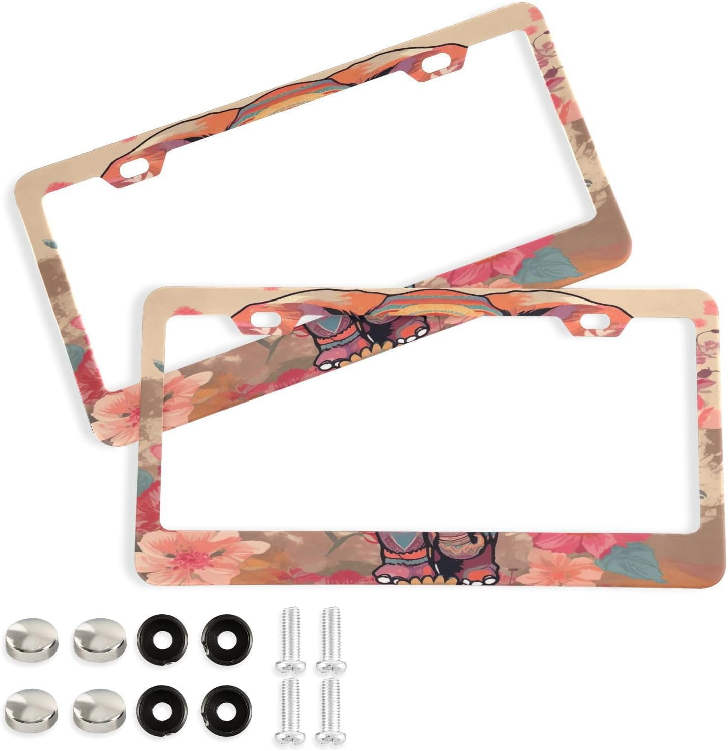 GZHJMY 2 Pcs License Plate Frame 1701422278740 License Plate Cover ...