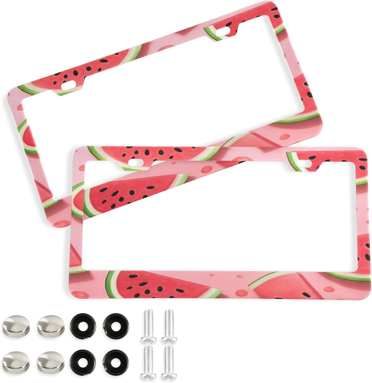 GZHJMY 2 Pcs License Plate Frame Cartoon Watermelon License Plate Cover ...