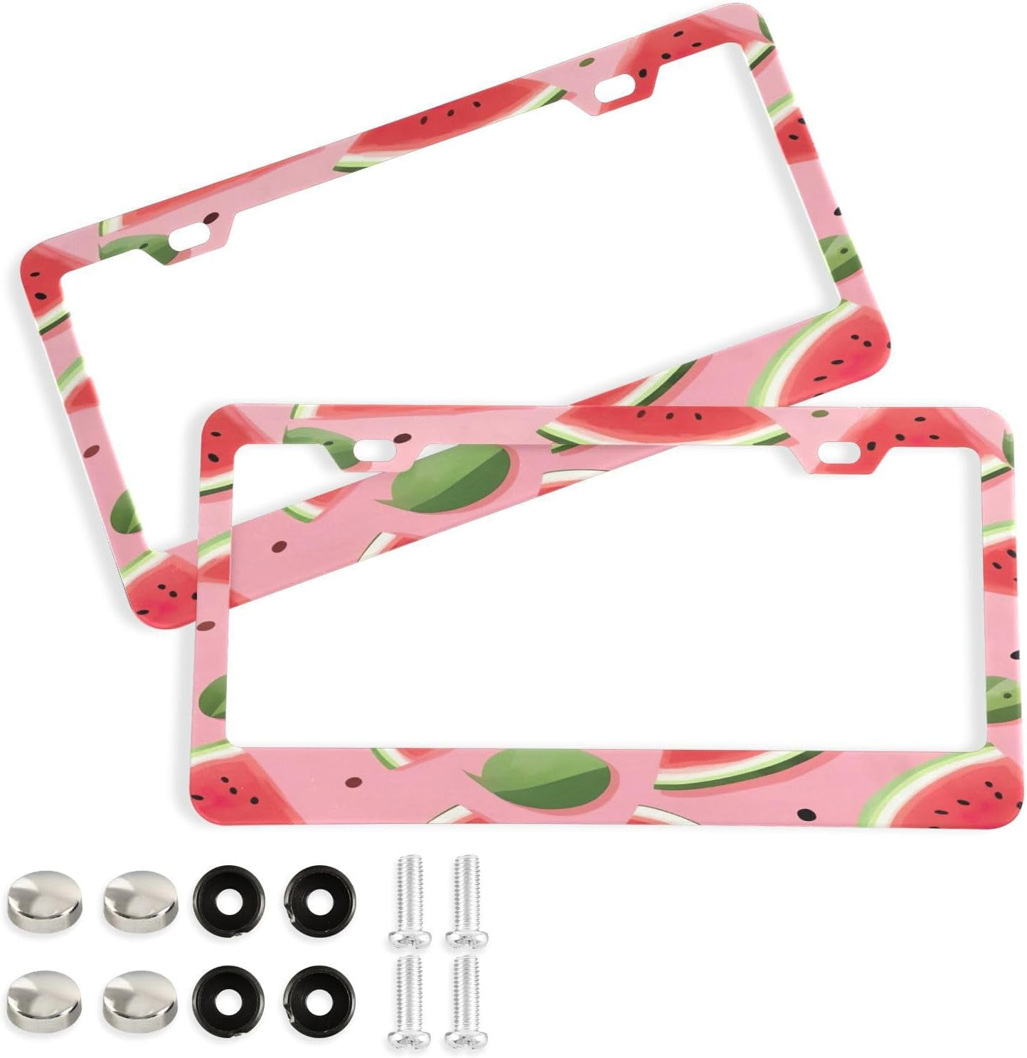 GZHJMY 2 Pcs License Plate Frame Cartoon Watermelon License Plate Cover ...