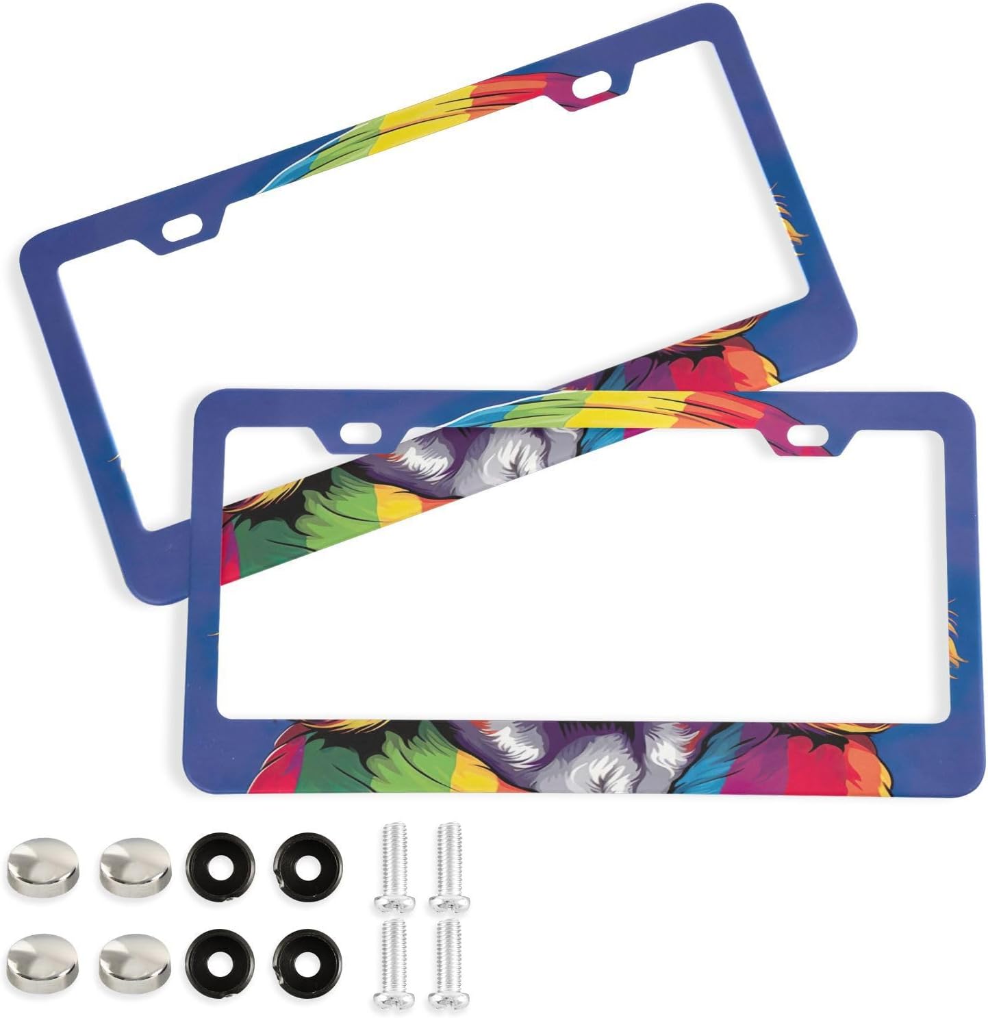 GZHJMY 2 Pcs License Plate Frame Cute Dog License Plate Cover Universal ...