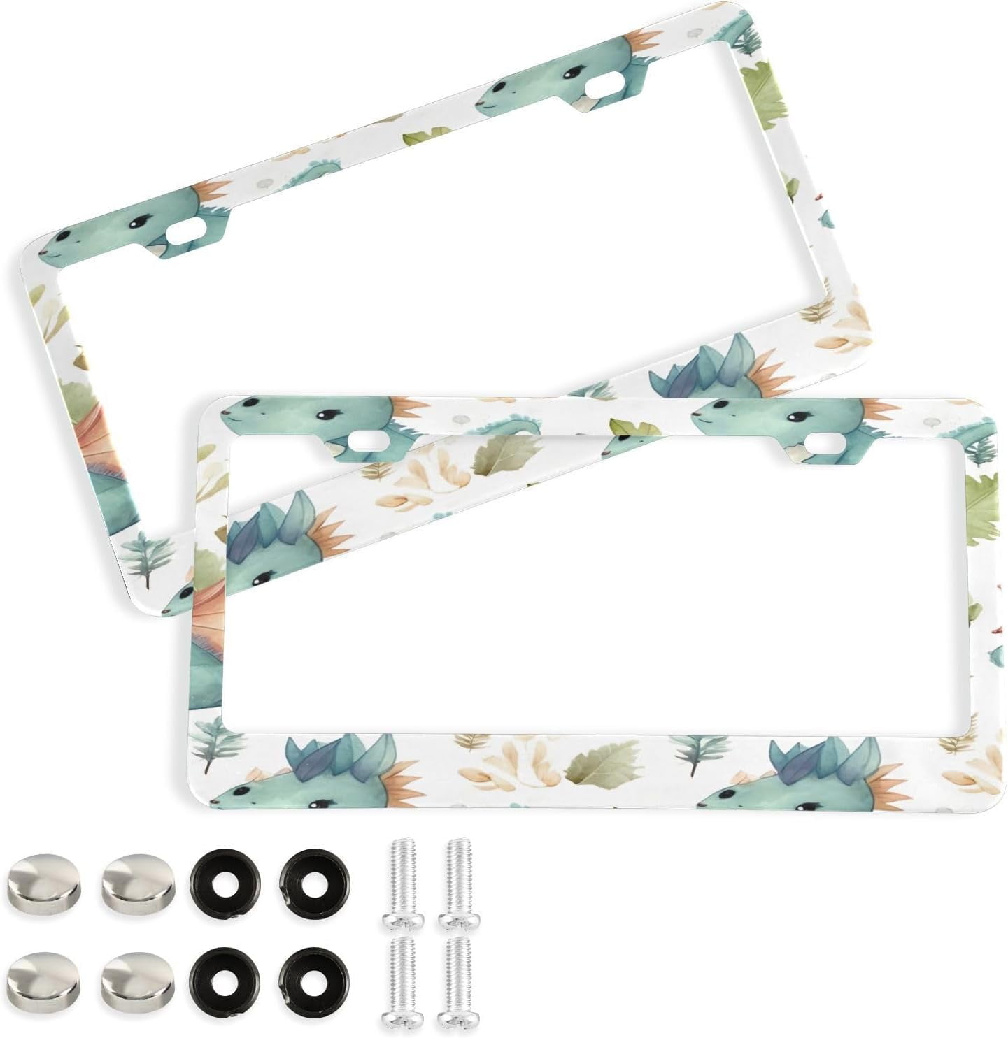 GZHJMY 2 Pcs License Plate Frame Cute Dragon License Plate Cover ...