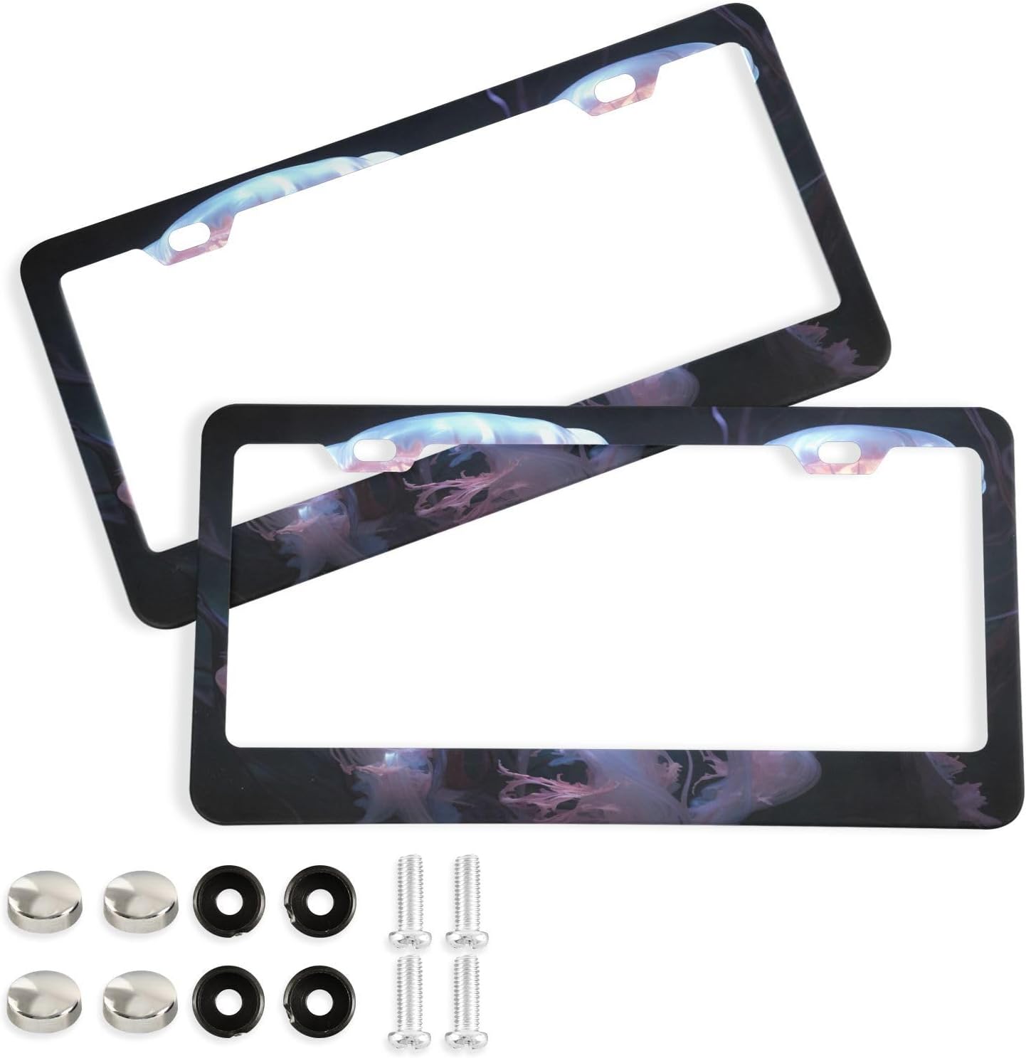 GZHJMY 2 Pcs License Plate Frame Cute Jellyfish License Plate Cover ...