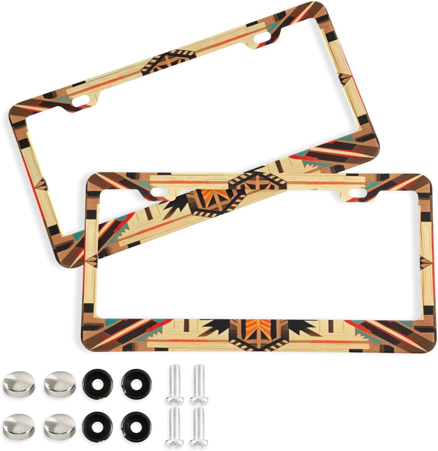 GZHJMY 2 Pcs License Plate Frame Navajo Arrow License Plate Cover ...