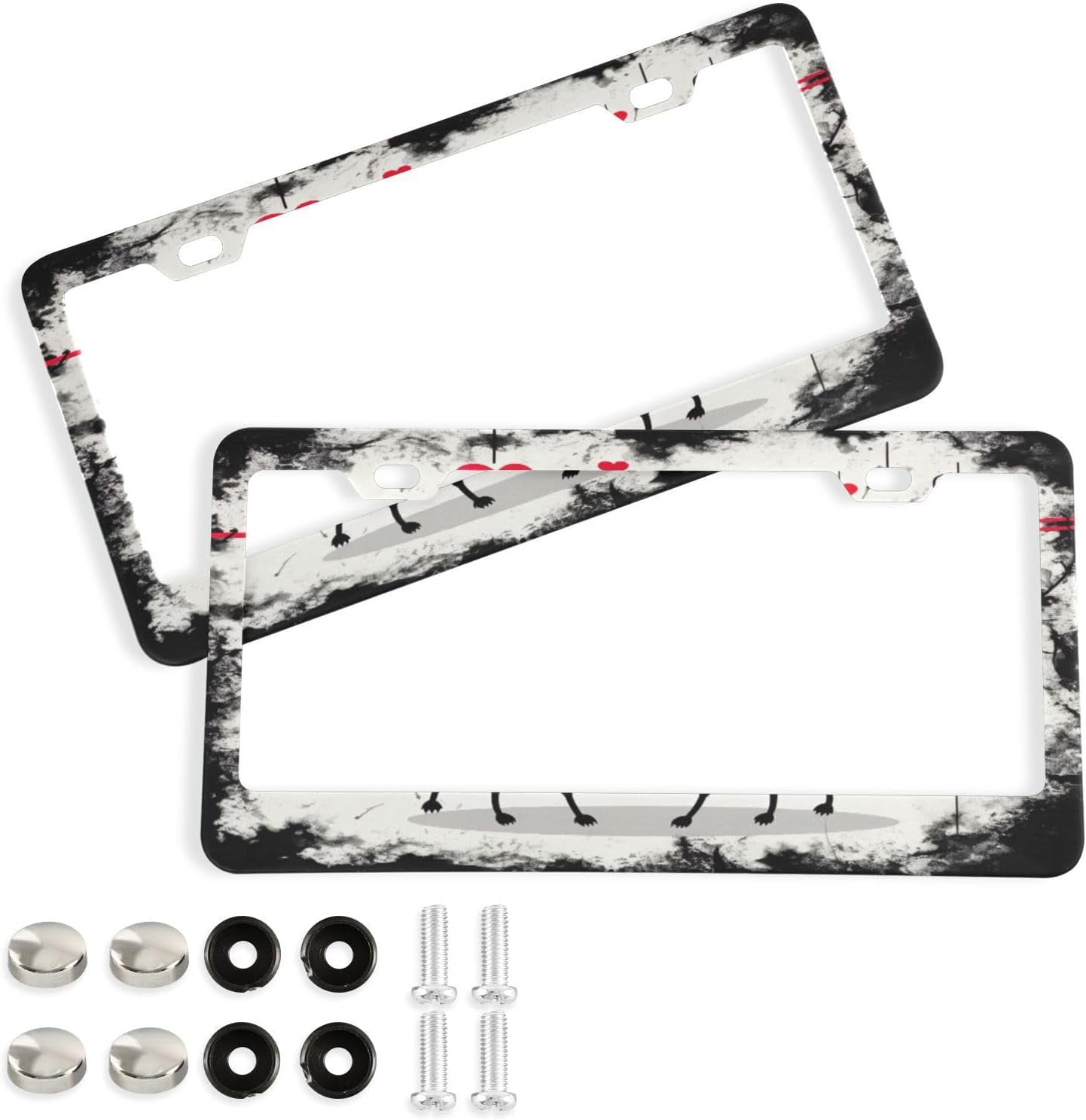 GZHJMY 2 Pcs License Plate Frame Sheep Hearts License Plate Cover ...