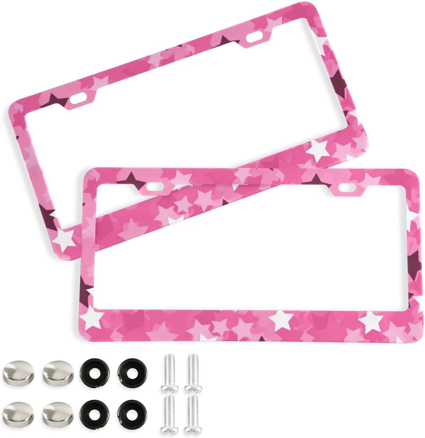 GZHJMY 2 Pcs License Plate Frame Valentine's Day Star License Plate ...